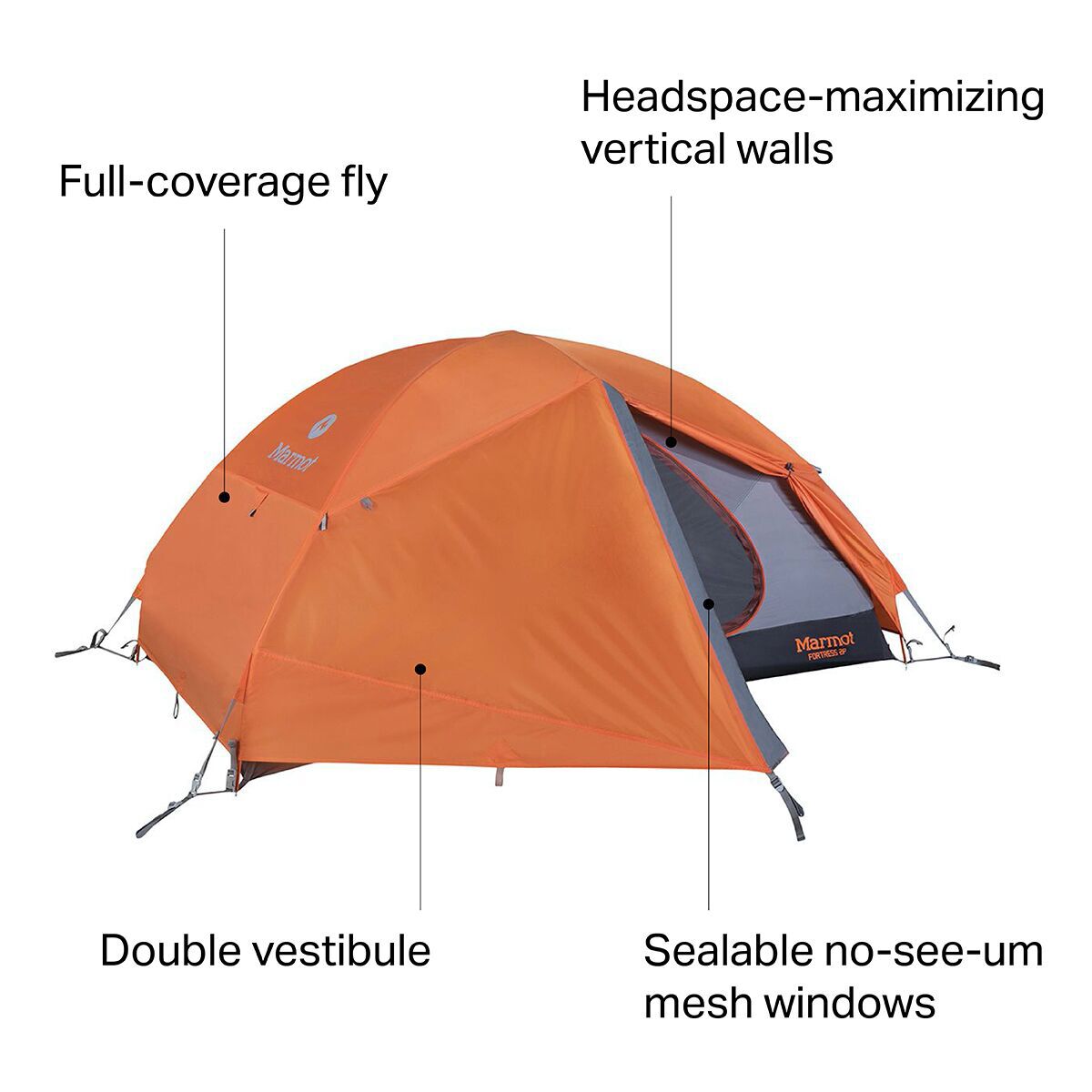Marmot Fortress Tent: 2-Person 3-Season - Hike & Camp