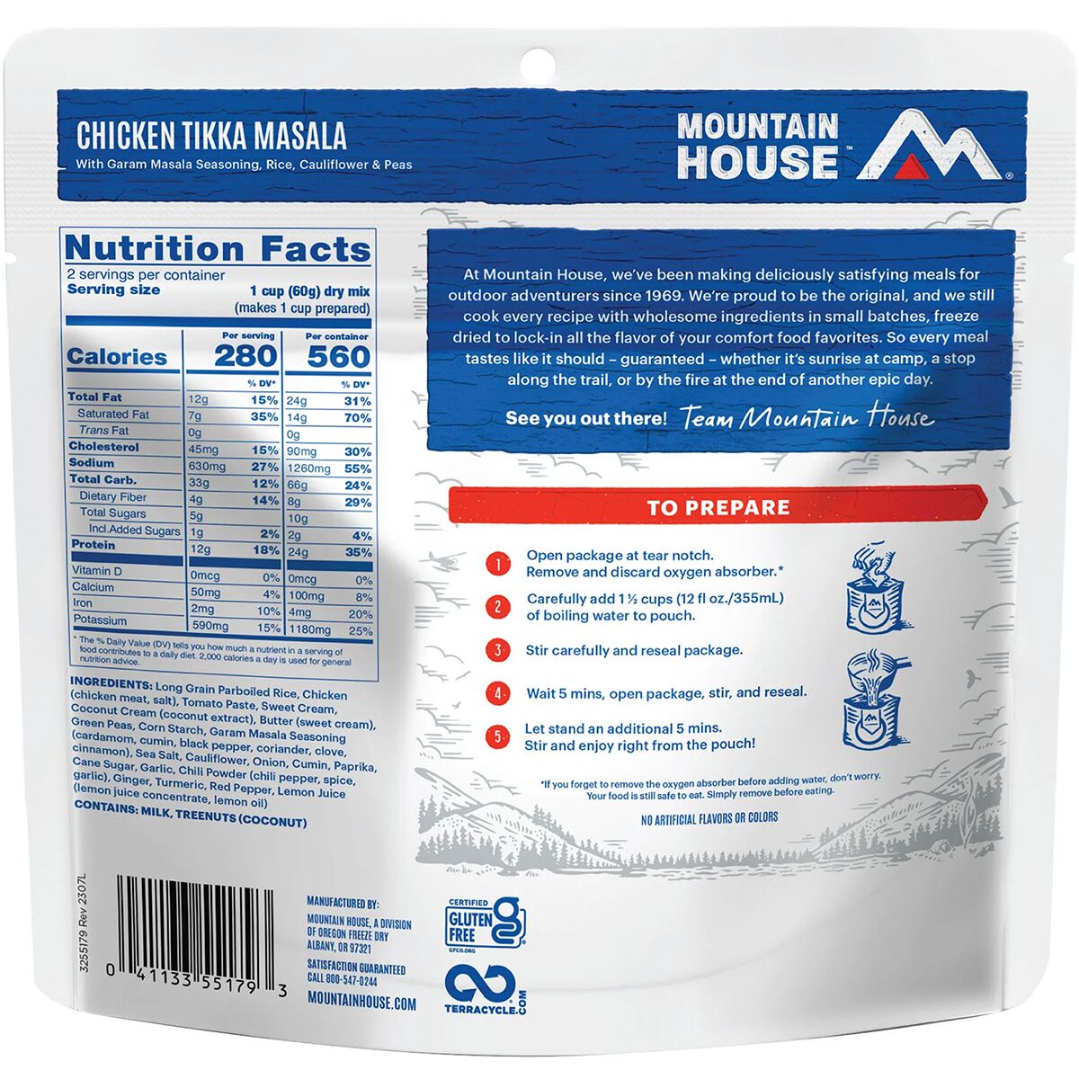 Mountain House Chicken Tikka Masala - Hike & Camp