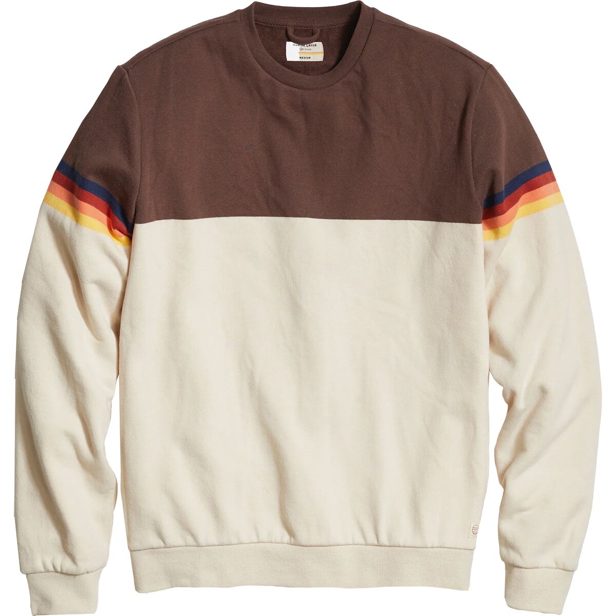 Marine Layer Stripe Sleeve Sweatshirt - Men's - Clothing