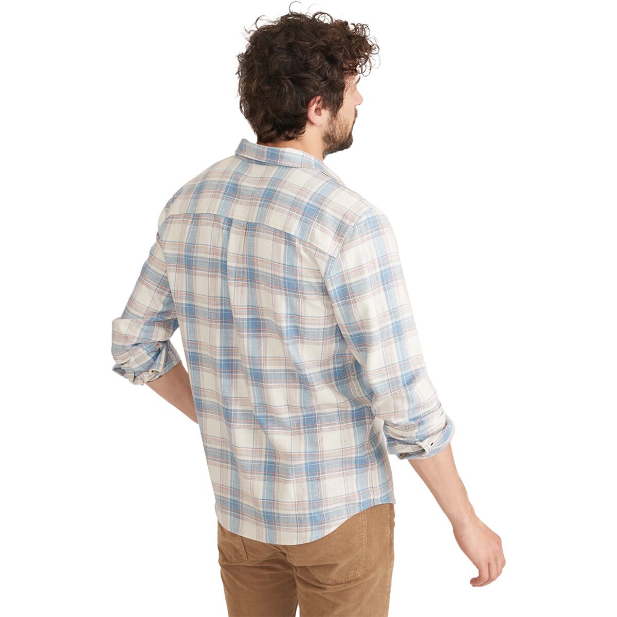 Marine Layer Long-Sleeve Classic Plaid Stretch Selvage Shirt - Men's ...