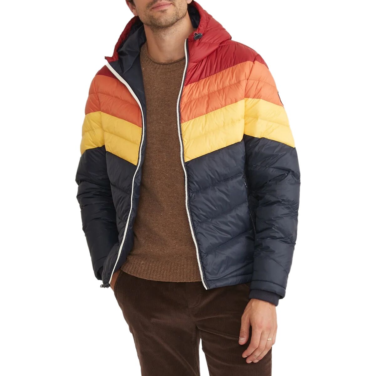 Marine Layer Archive Colorblock Puffer Jacket - Men's - Clothing