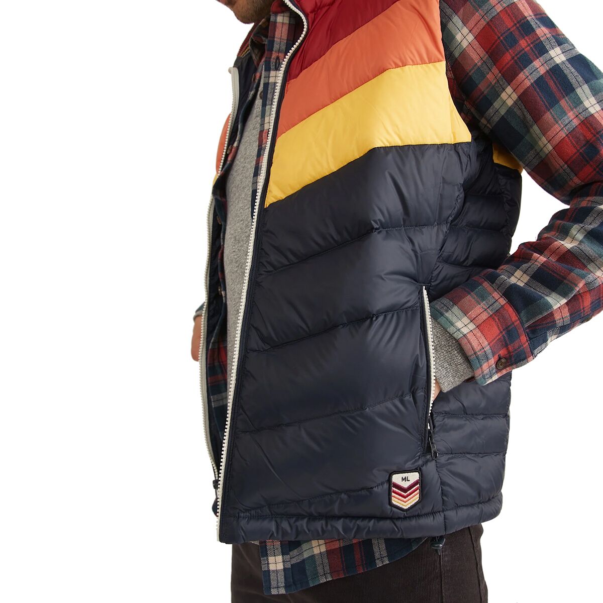 Marine Layer Archive Colorblock Reversible Puffer Vest - Men's - Clothing