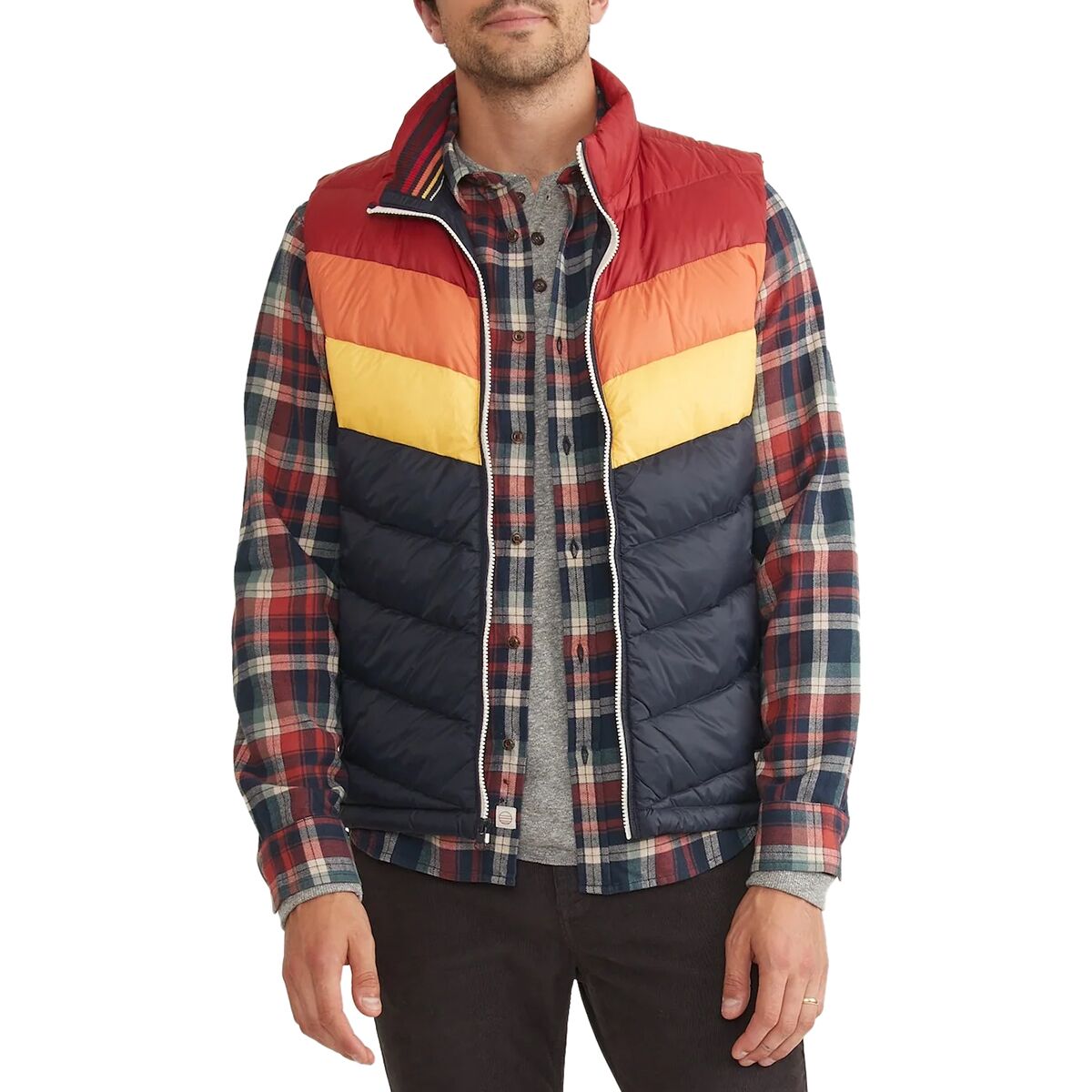 Marine Layer Archive Colorblock Reversible Puffer Vest - Men's - Clothing