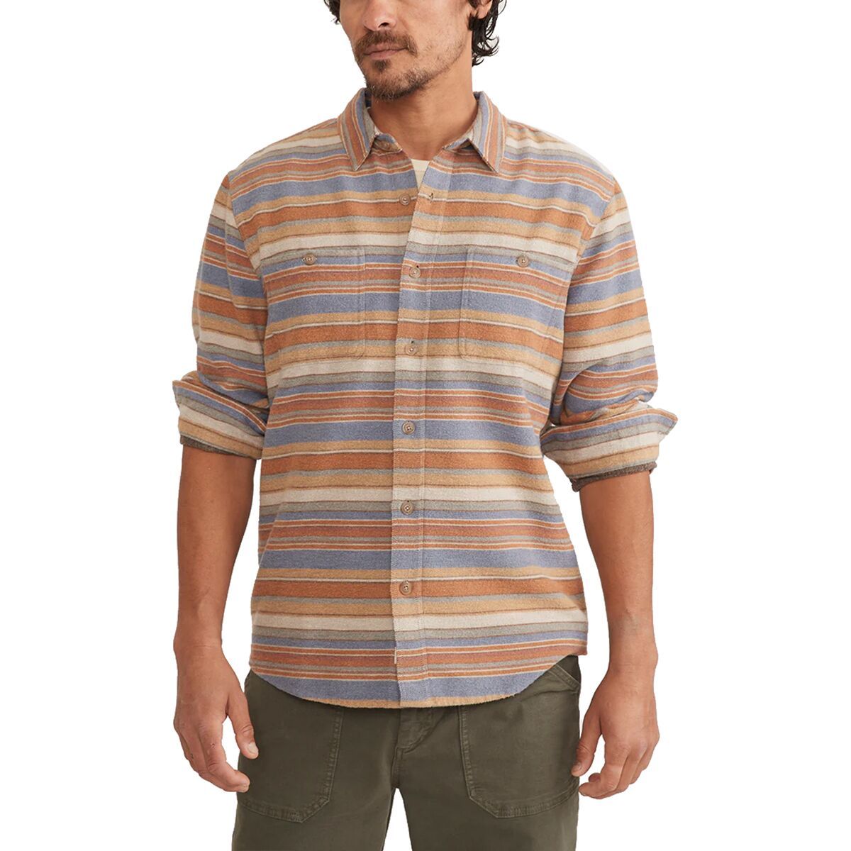Marine Layer Maddox Baja Stripe Overshirt - Men's - Clothing