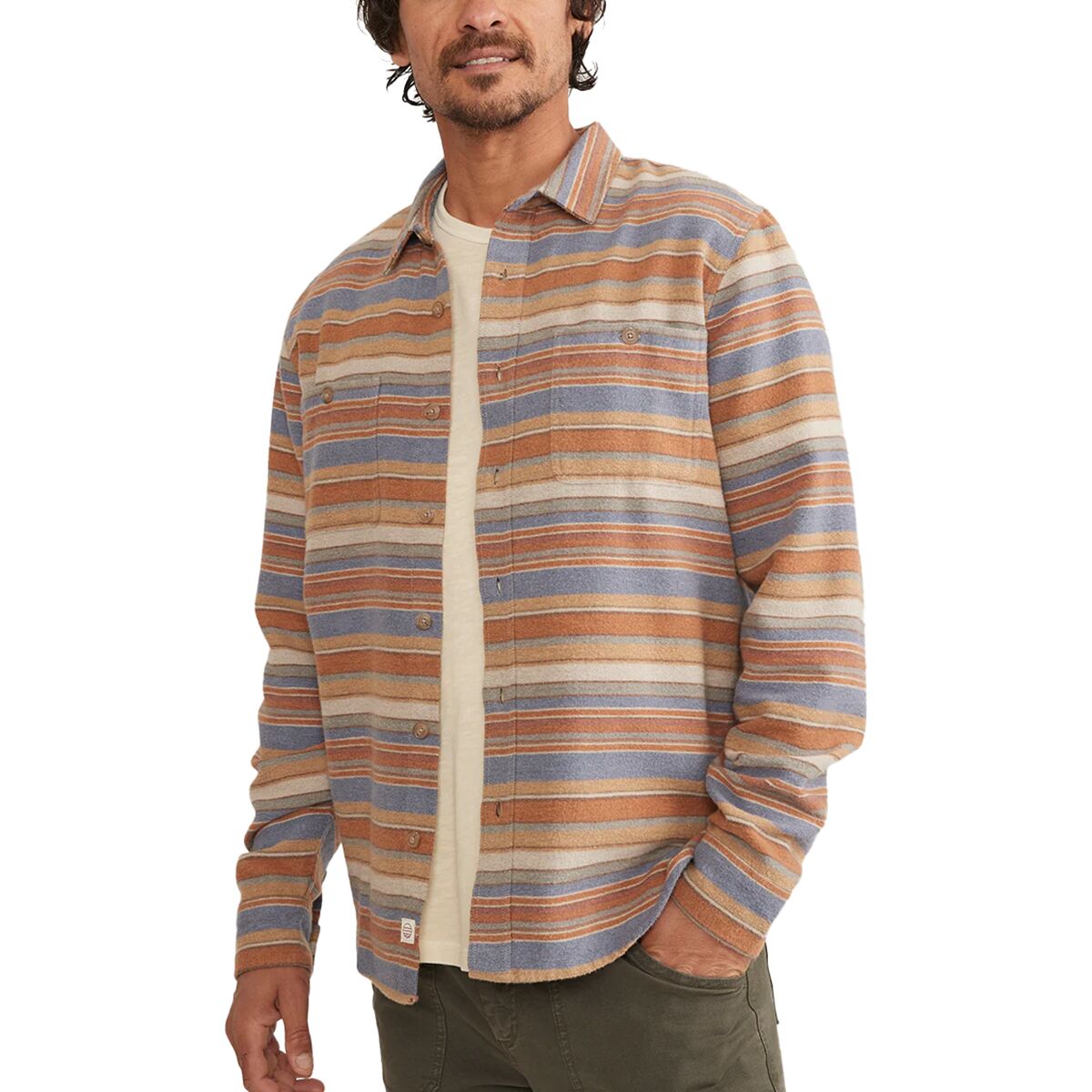 Marine Layer Maddox Baja Stripe Overshirt - Men's - Clothing