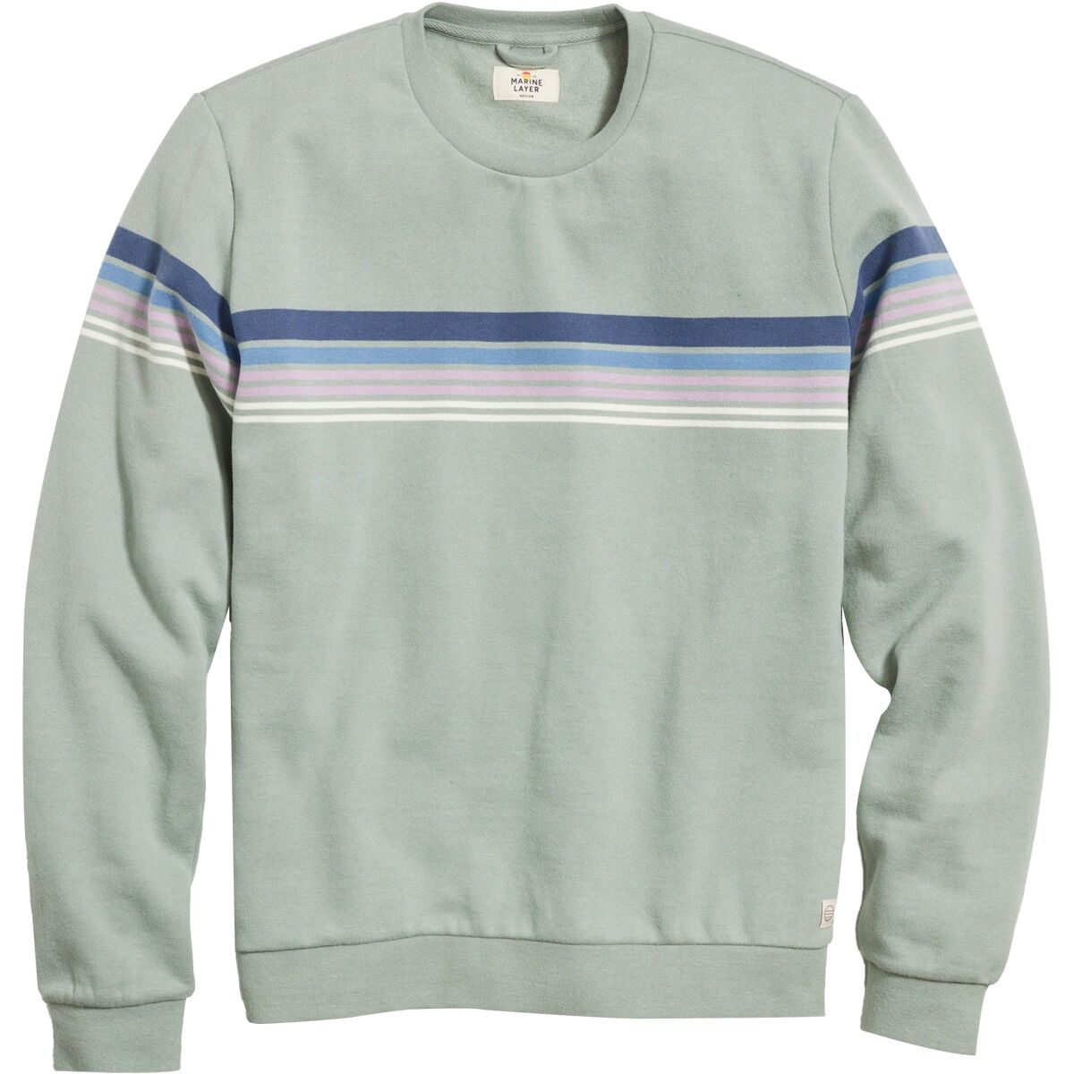 Marine Layer Chest Stripe Crewneck Sweater - Men's - Clothing