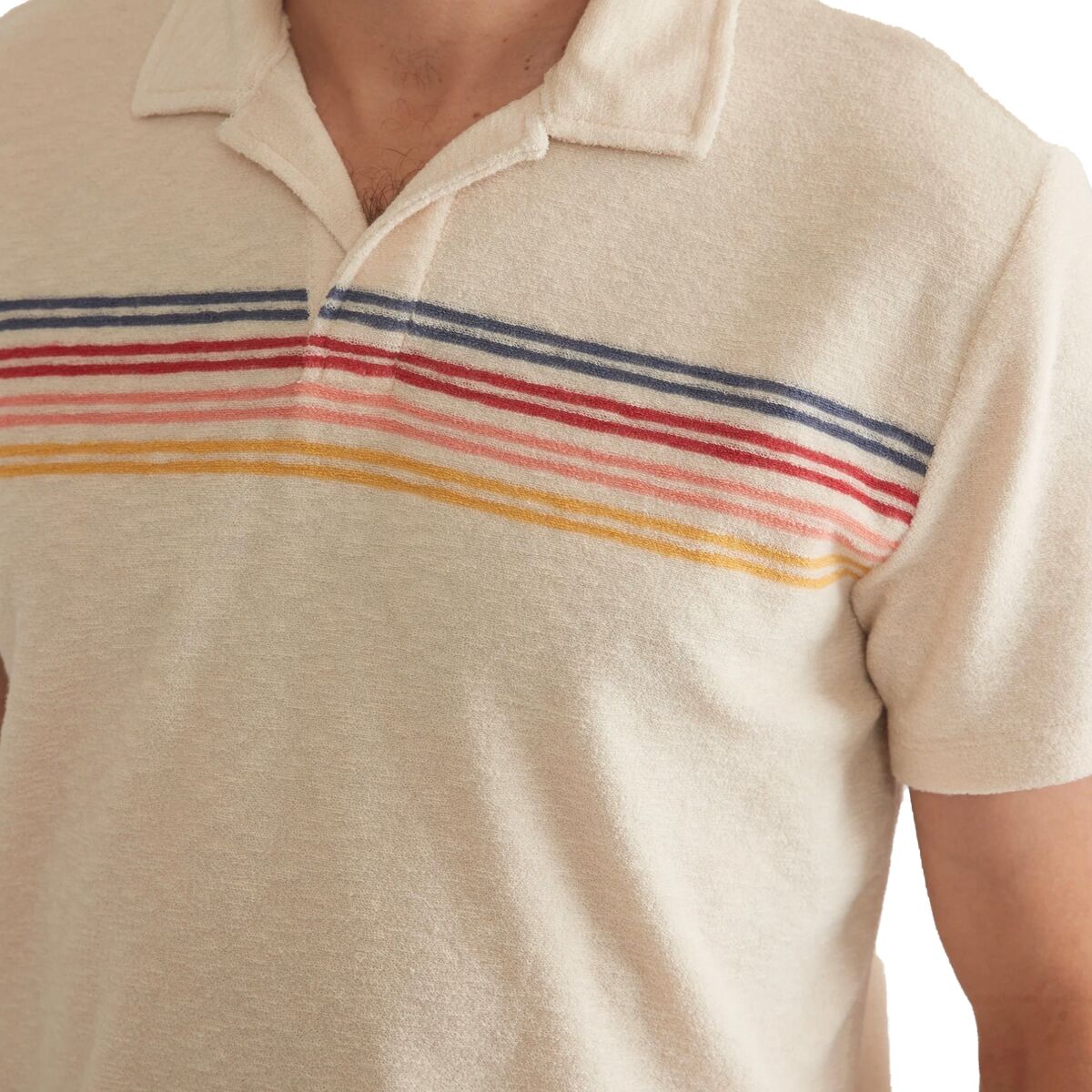 Marine Layer Terry Out Stripe Short-Sleeve Polo Shirt - Men's - Clothing