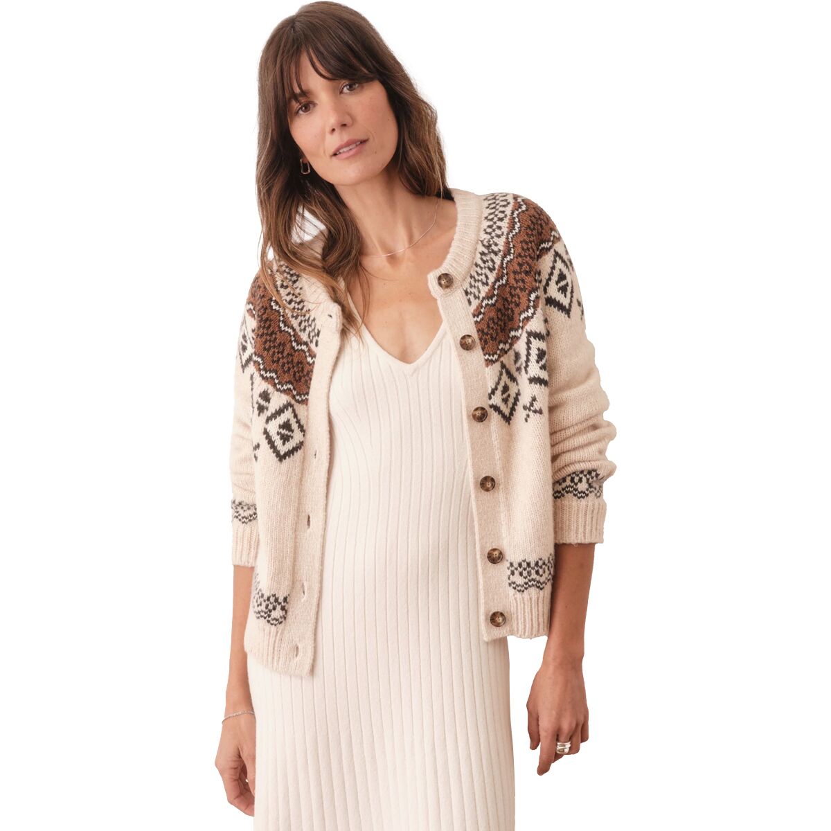 Marine Layer Ava Fair Isle Cardigan - Women's - Clothing