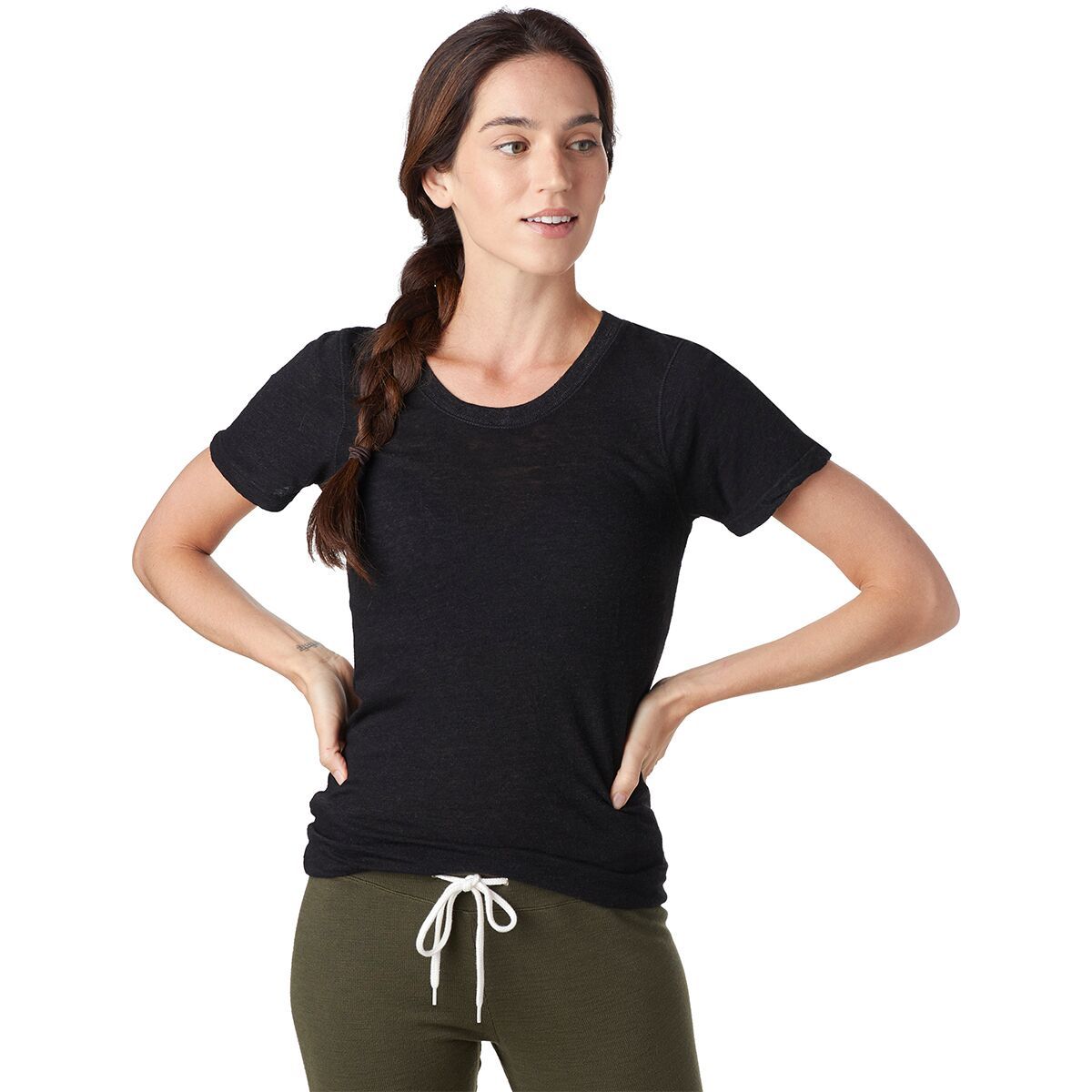 Monrow Granite Jersey Crew Neck Top - Women's - Clothing