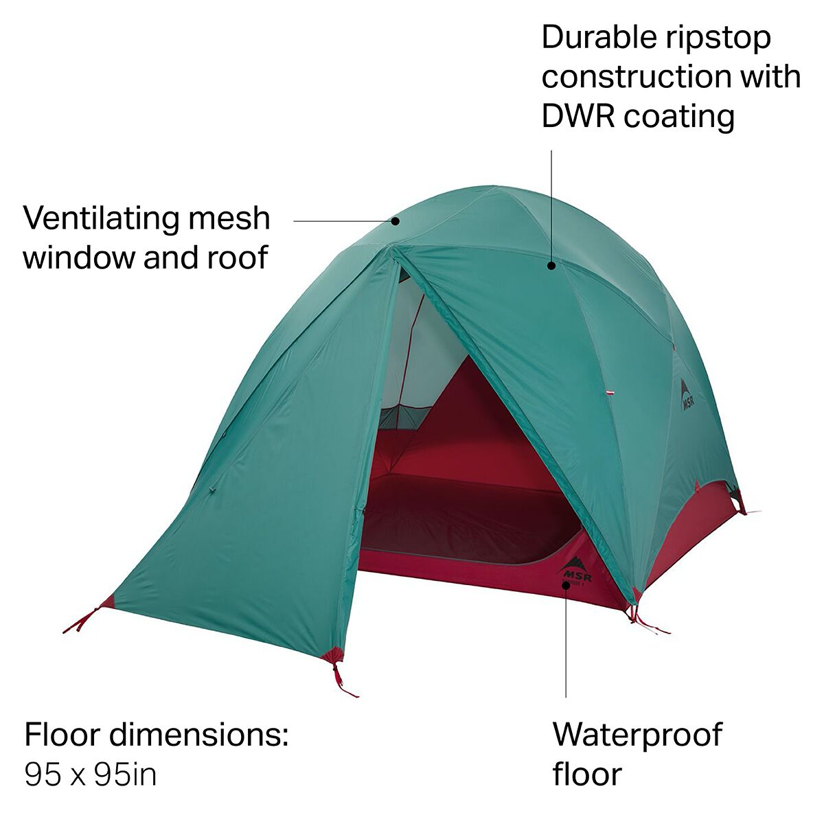 MSR Habitude 4 Tent: 4-Person 3-Season - Hike & Camp