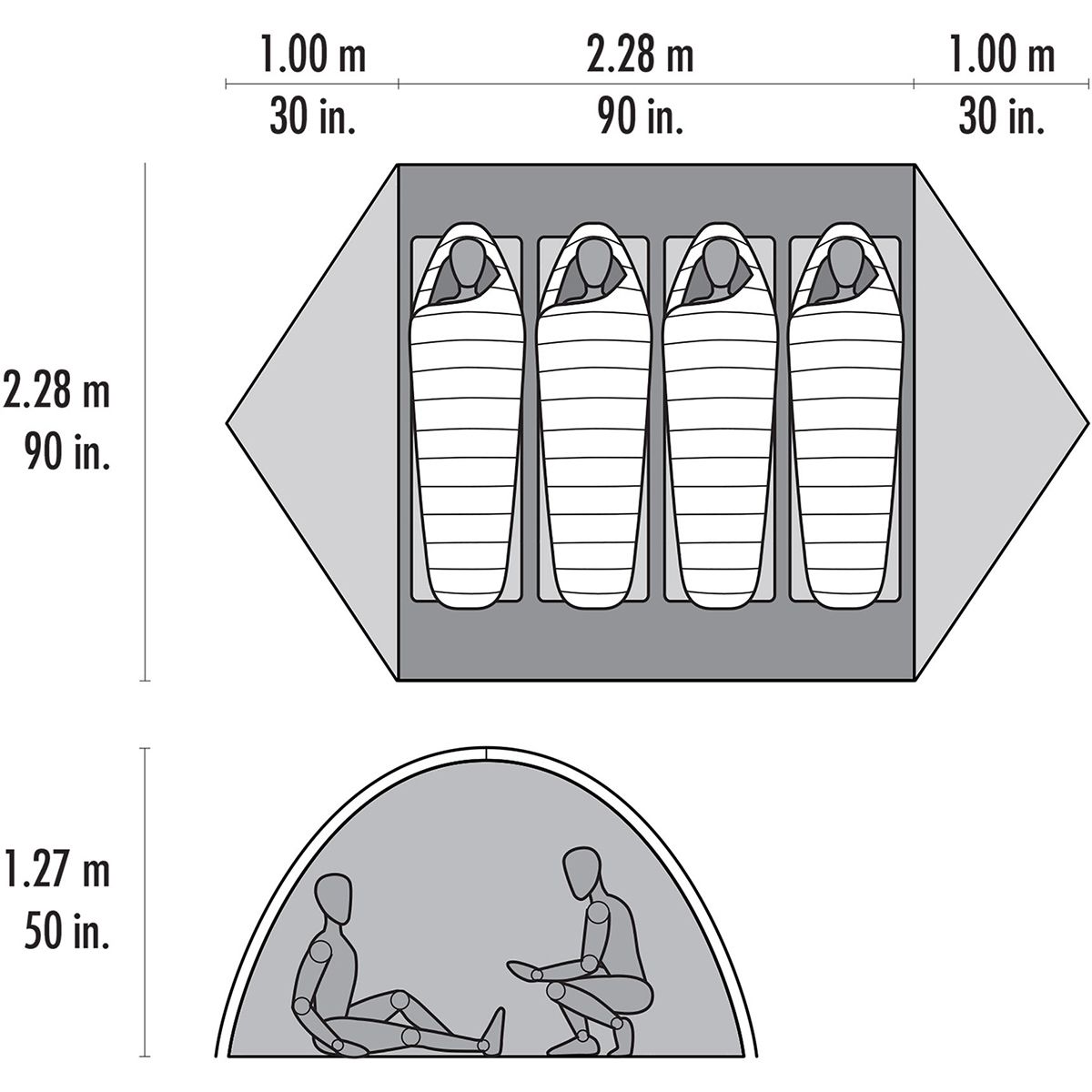 MSR Zoic 4 Tent: 4-Person 3-Season - Hike & Camp