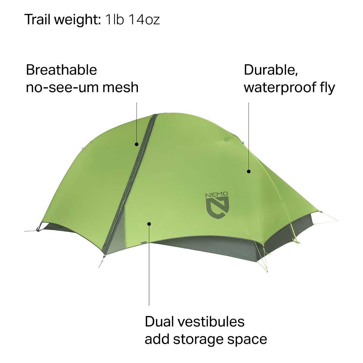 NEMO Equipment Inc. Hornet Ultralight 2P Tent: 2-Person 3-Season - Hike ...