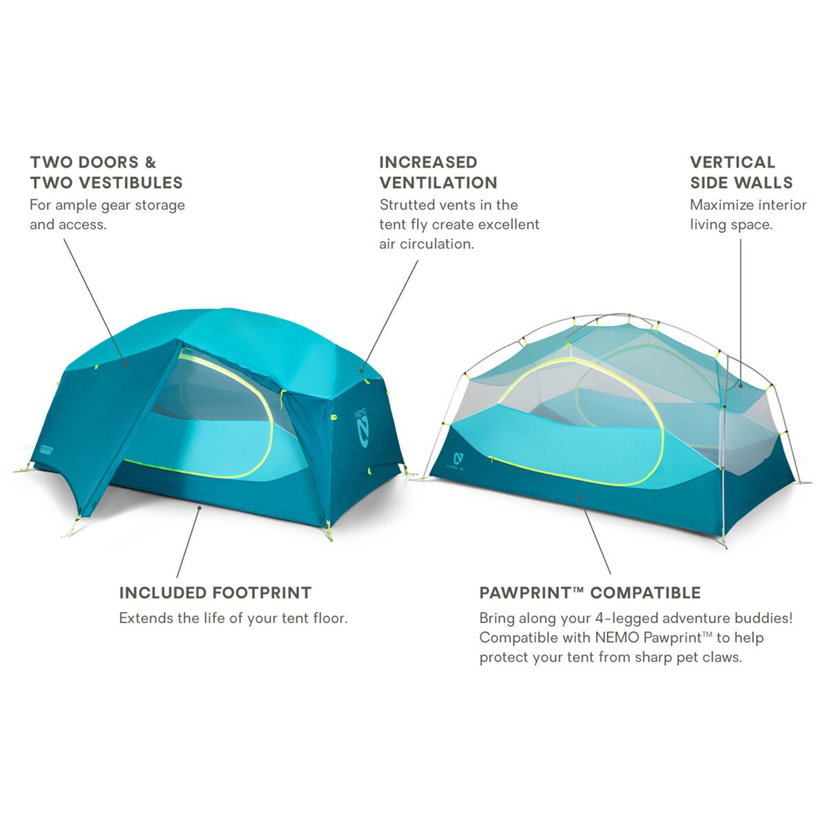 NEMO Equipment Inc. Aurora 3P Tent: 3-Person 3-Season - Hike & Camp