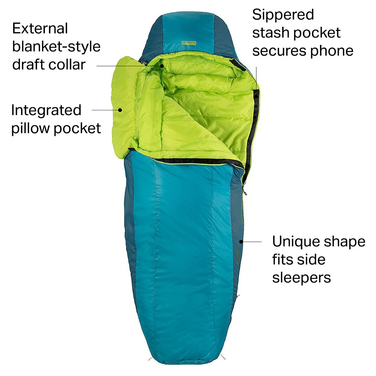 NEMO Equipment Inc. Tempo 20 Sleeping Bag: 20F Synthetic - Hike & Camp