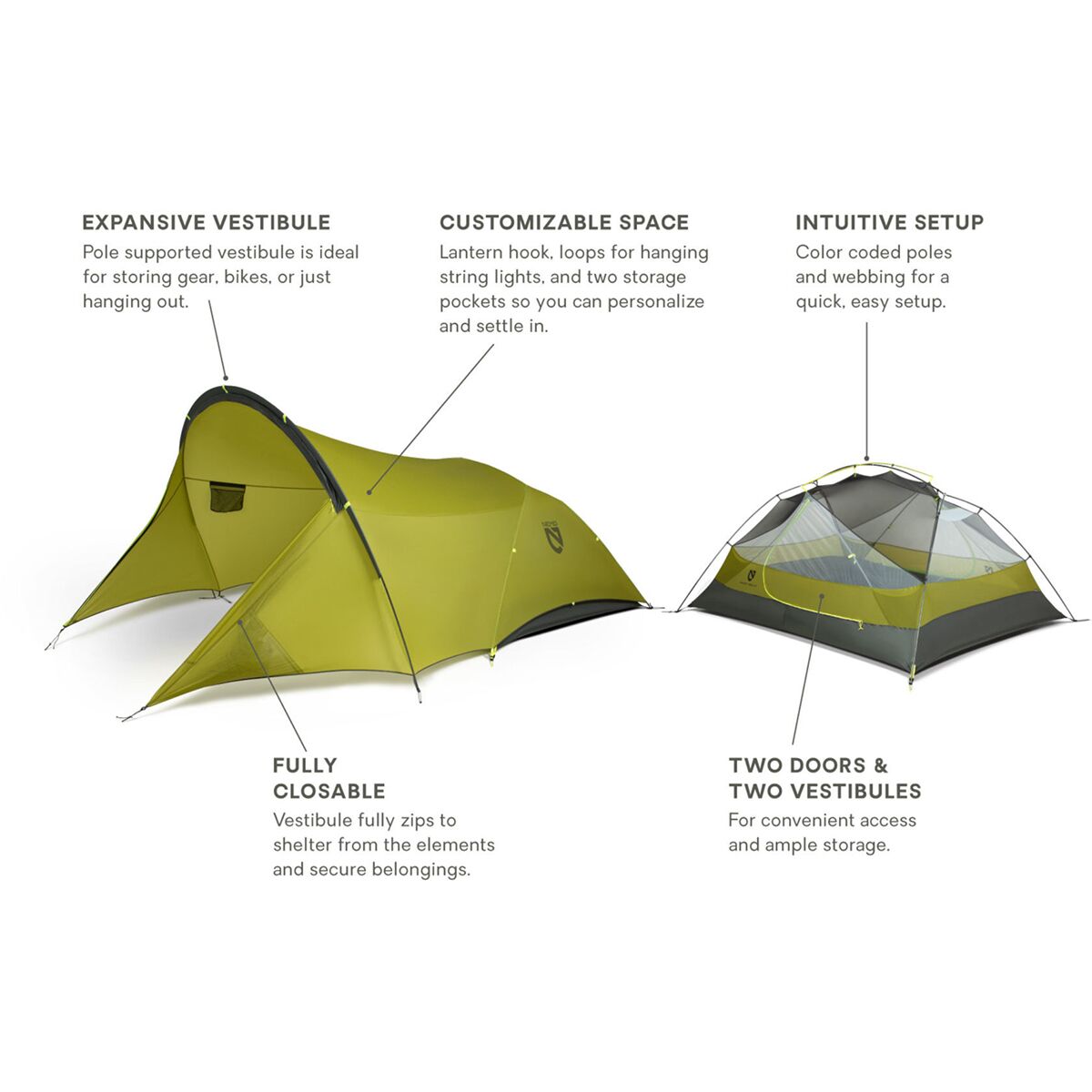 NEMO Equipment Inc. Dagger Porch Tent: 2-Person 3-Season - Hike & Camp