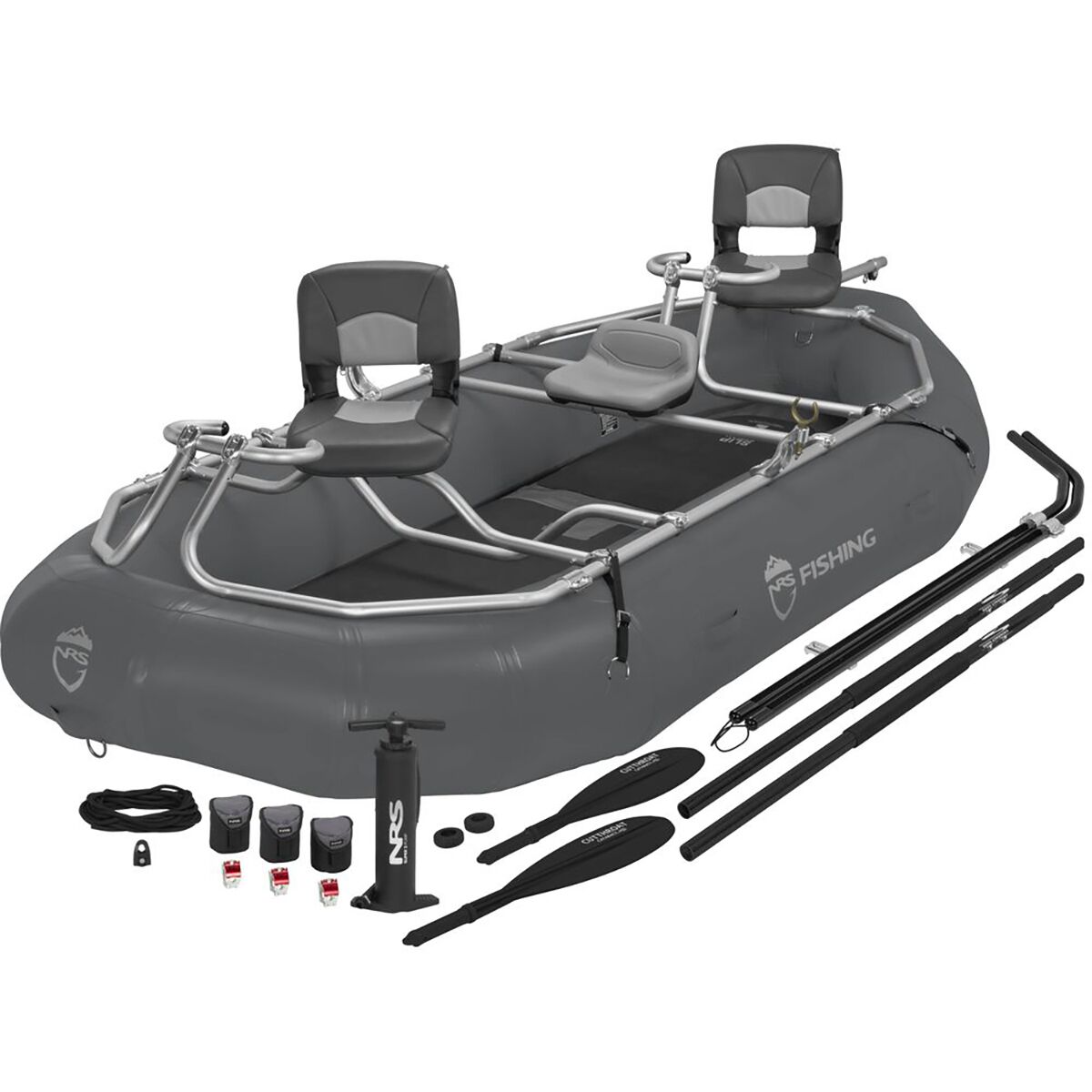 NRS Slipstream 139 Fishing Raft Packages - Deluxe - Paddle