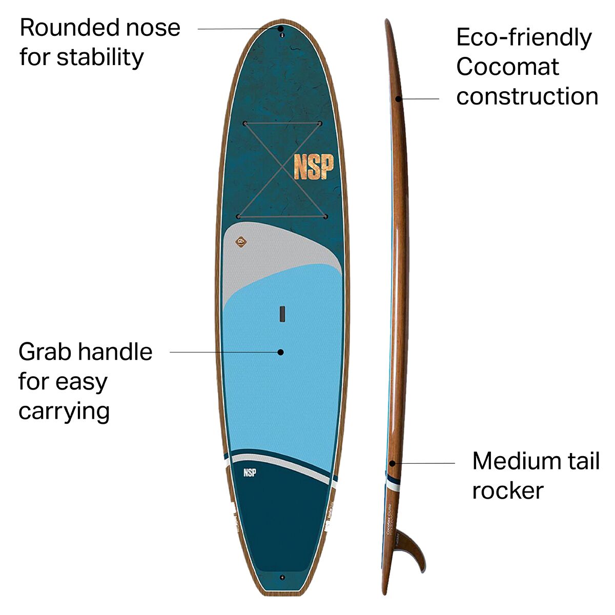 NSP Cruise Coco Flax Stand-Up Paddleboard - Paddle