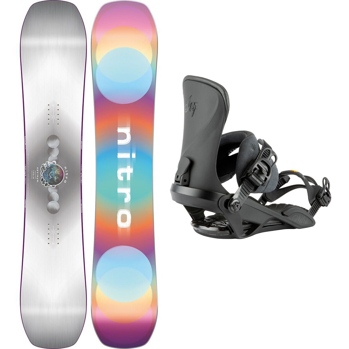 Nitro Optisym Snowboard + Nitro Ivy Binding - Women's - Snowboard