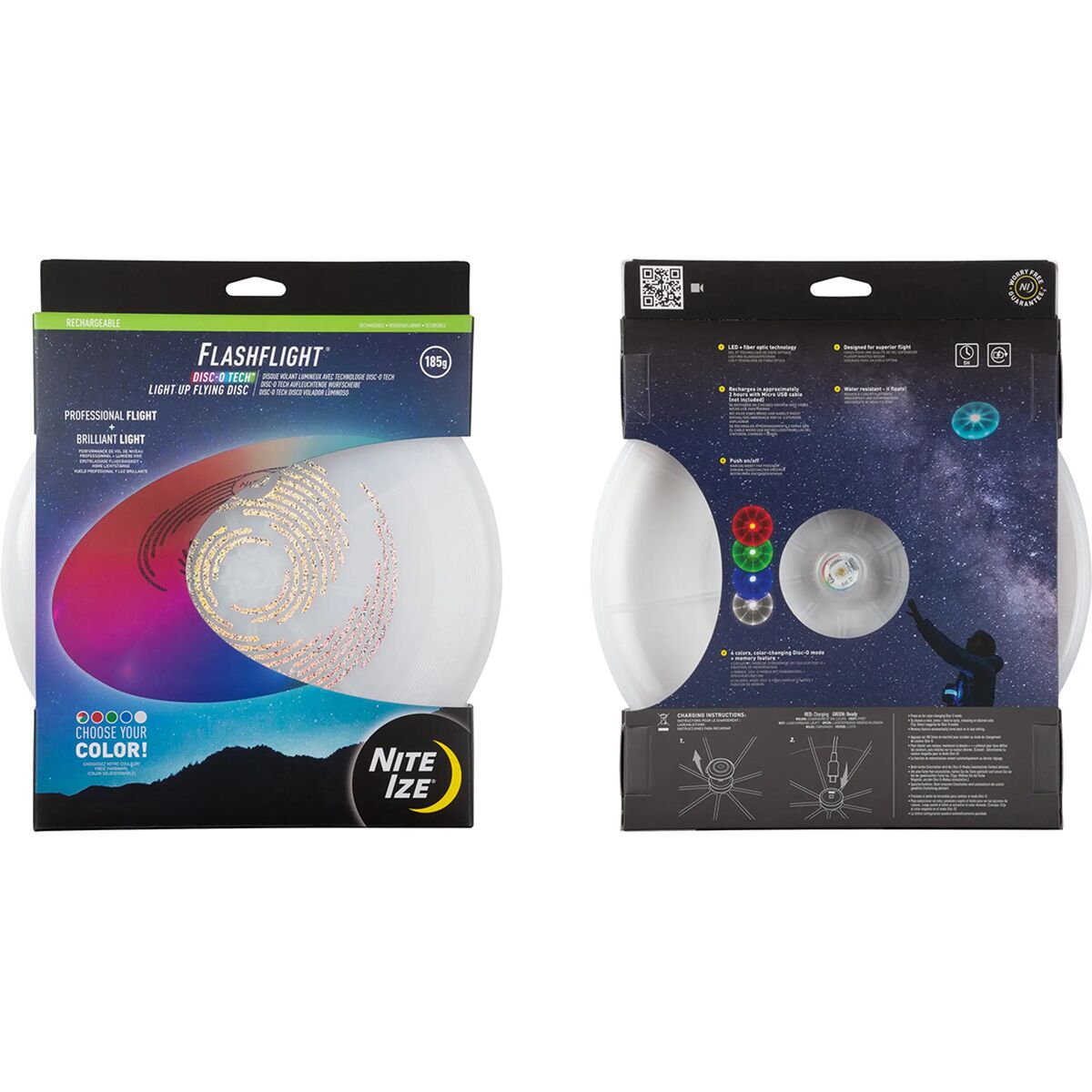 Nite Ize Flashflight Rechargeable Light Up Flying Disc - Disc-O Tech ...