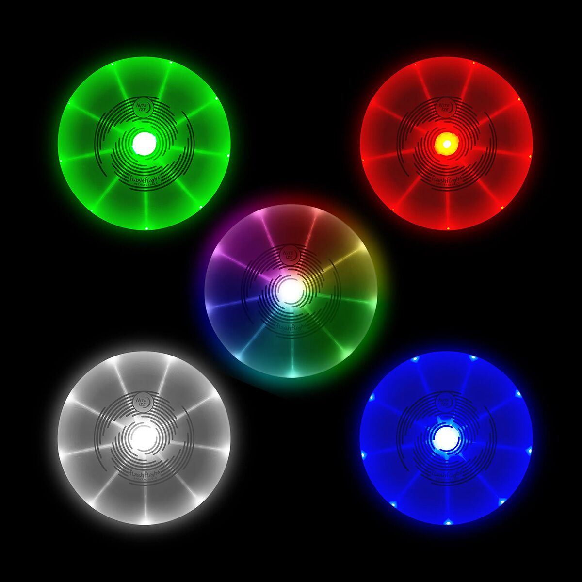Nite Ize Flashflight Rechargeable Light Up Flying Disc - Disc-O Tech ...