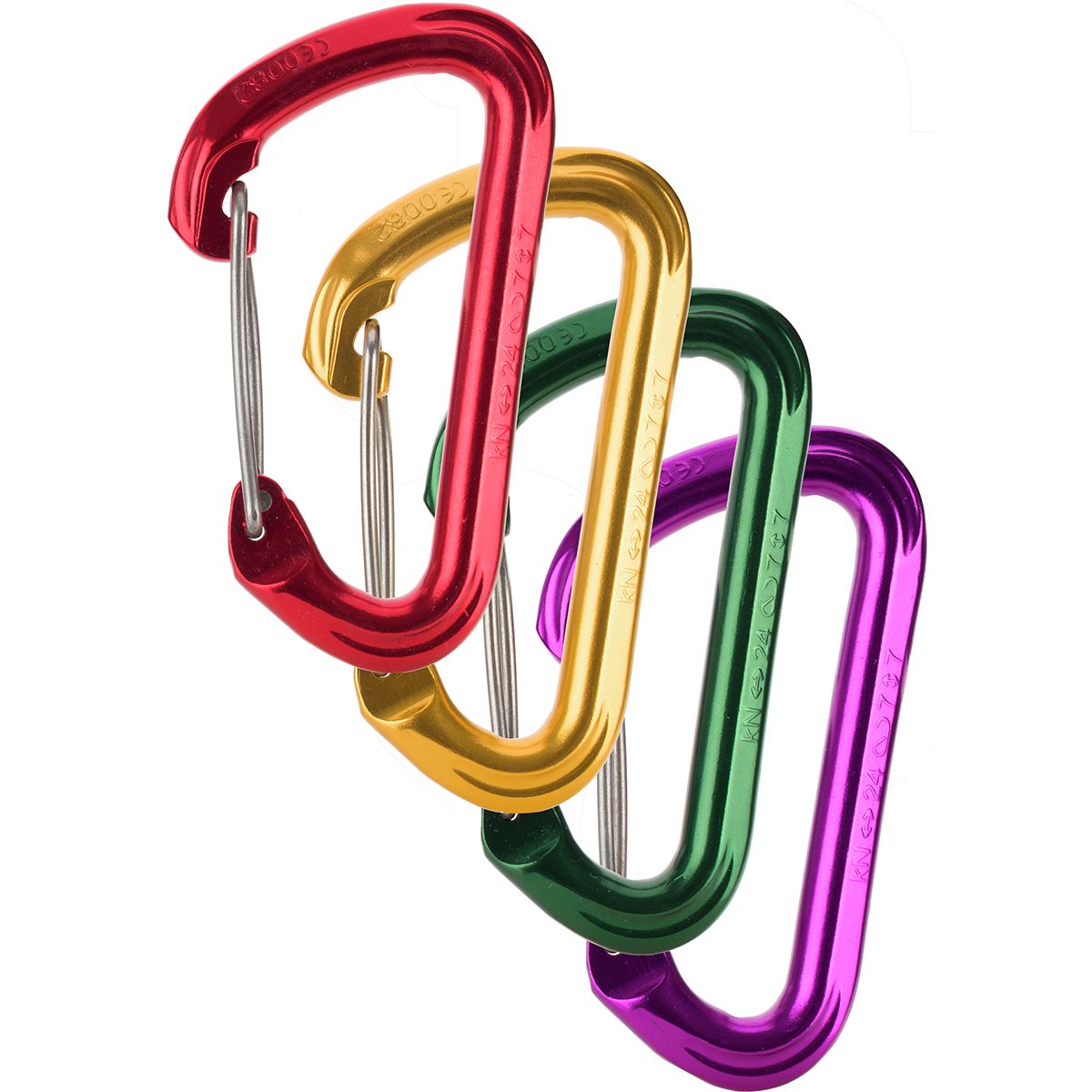 Omega Pacific Dash Infinity Wire Gate Carabiners - 4-Pack - Climb