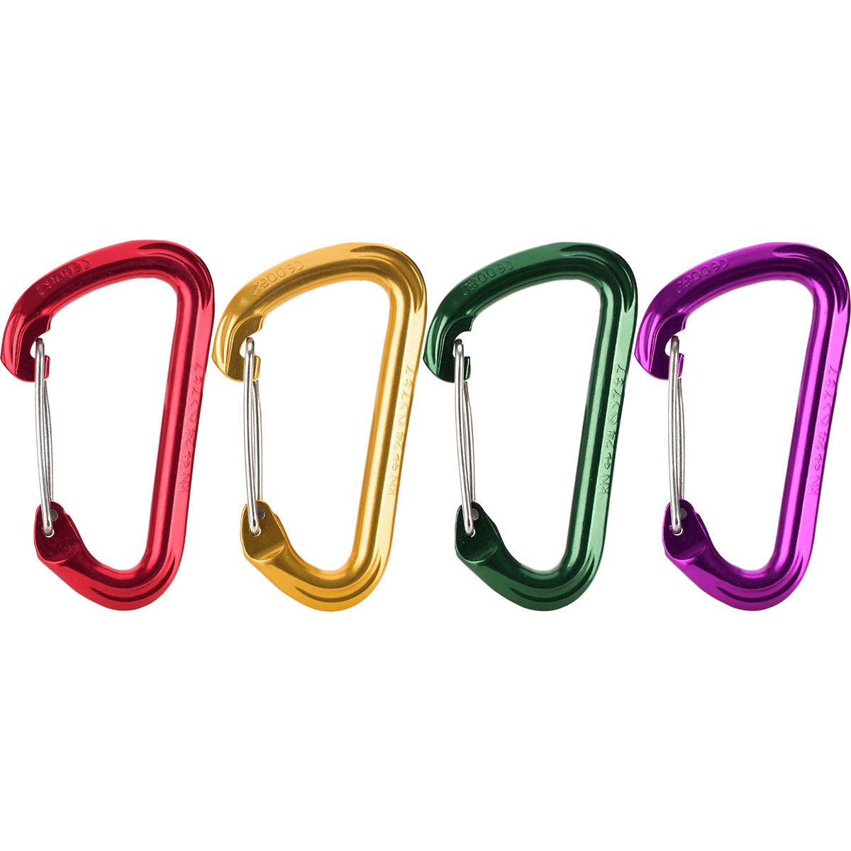 Omega Pacific Dash Infinity Wire Gate Carabiners - 4-Pack - Climb