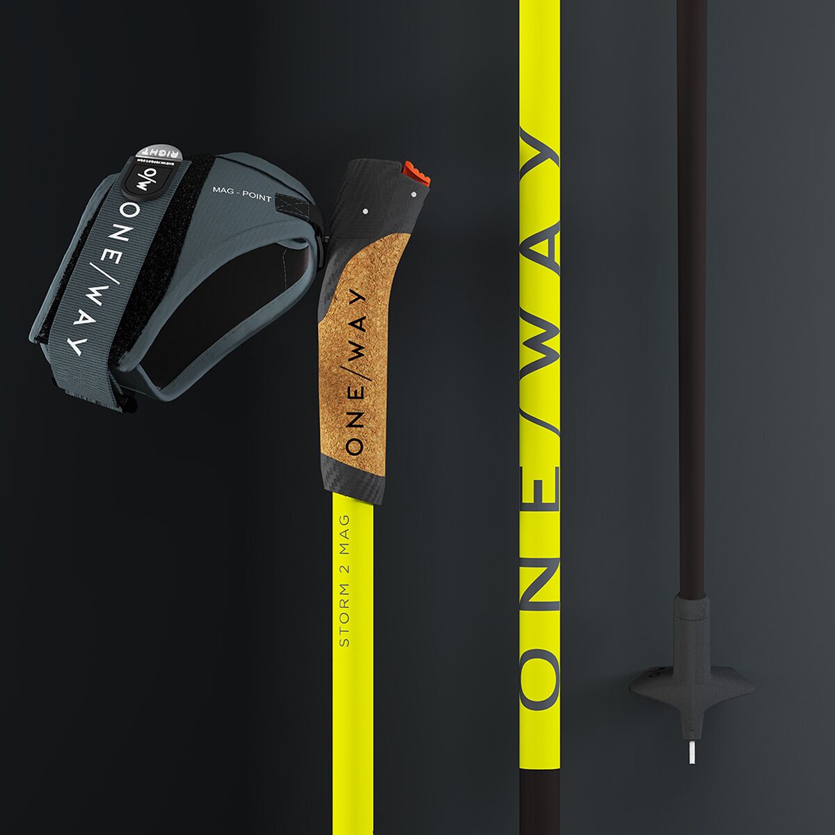 ONE WAY Storm 2 Mag Ski Poles - Ski