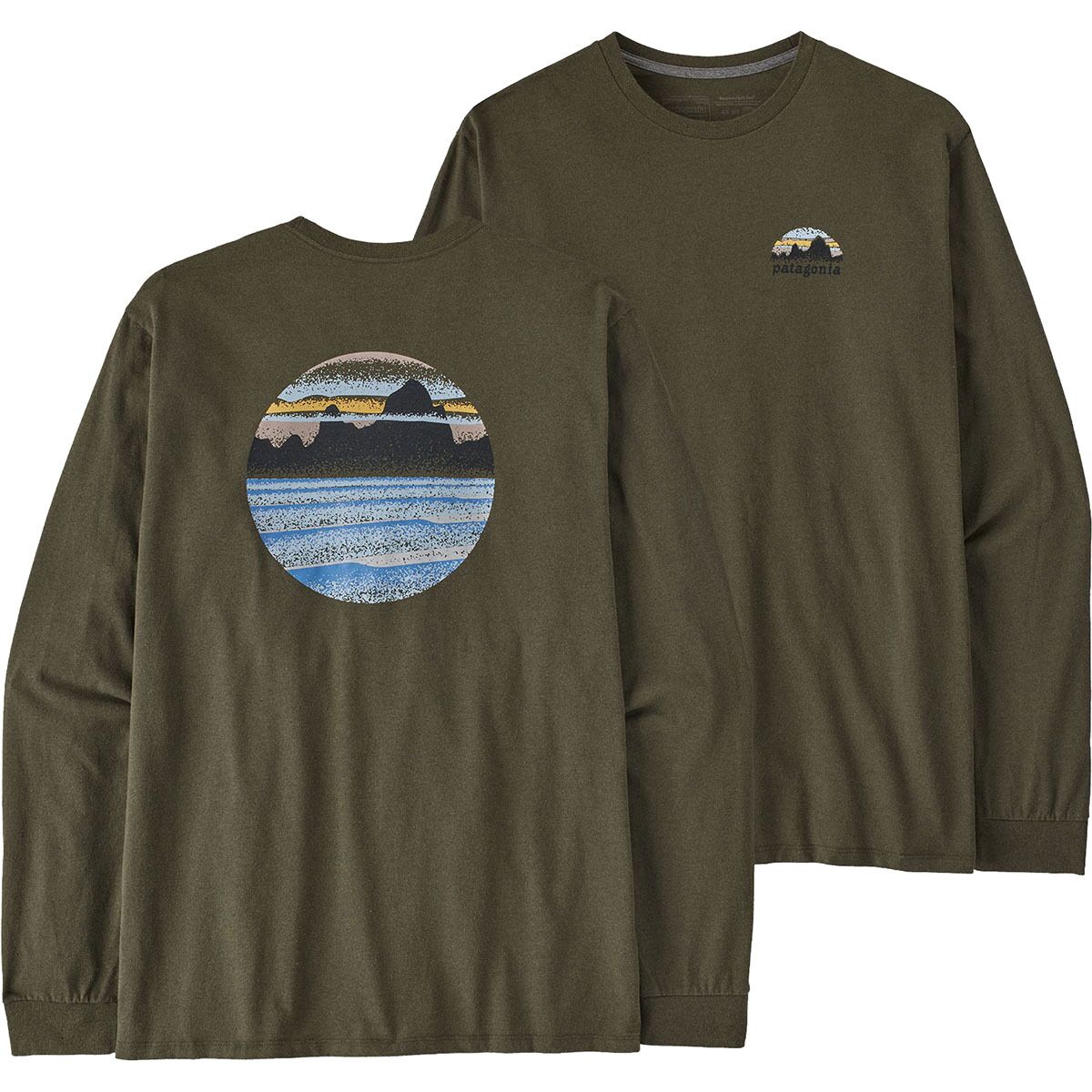 Patagonia Skyline Stencil Long-Sleeve Responsibili Tee - Men's - Clothing