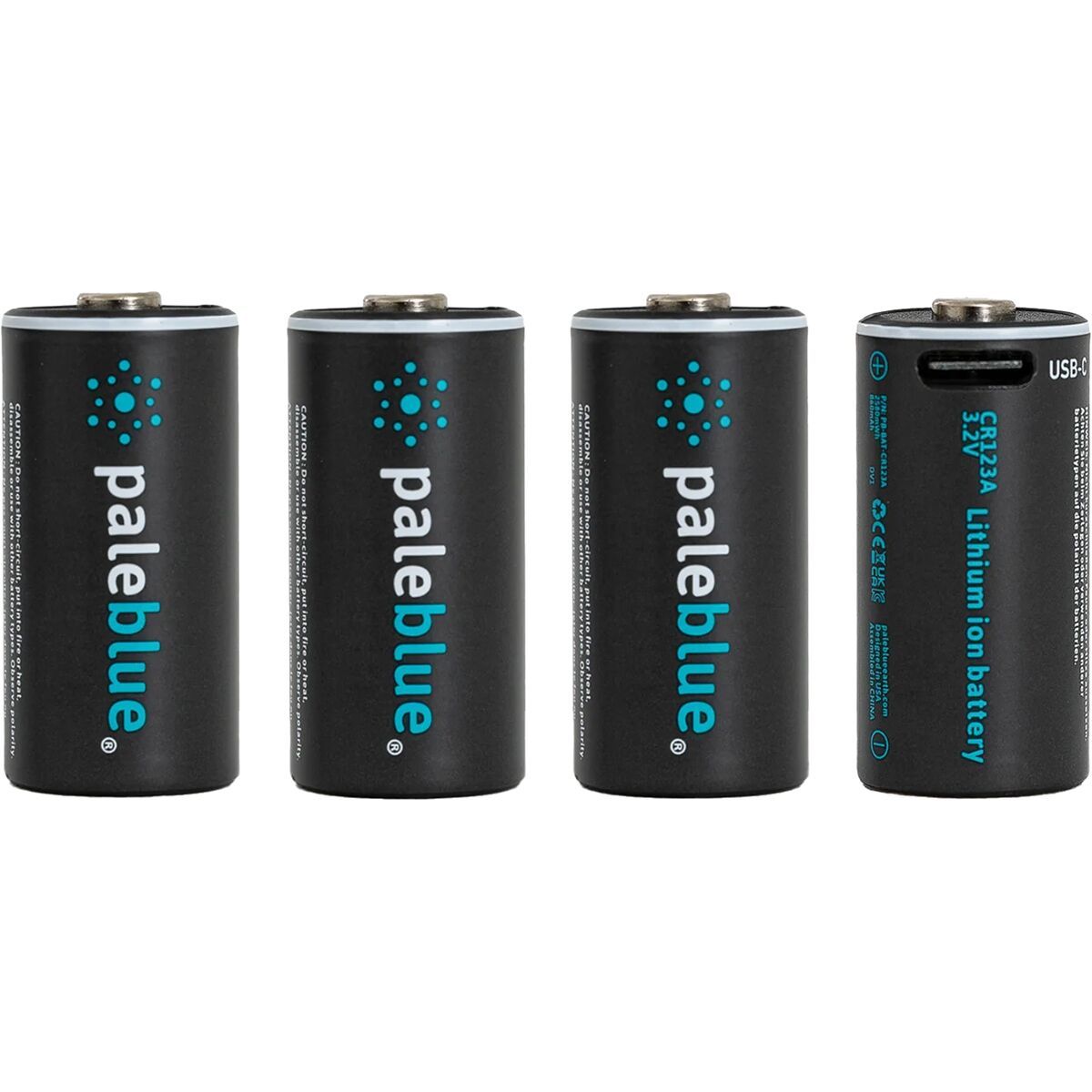 Pale Blue Earth Lithium Ion Rechargeable CR123A Batteries - Hike & Camp