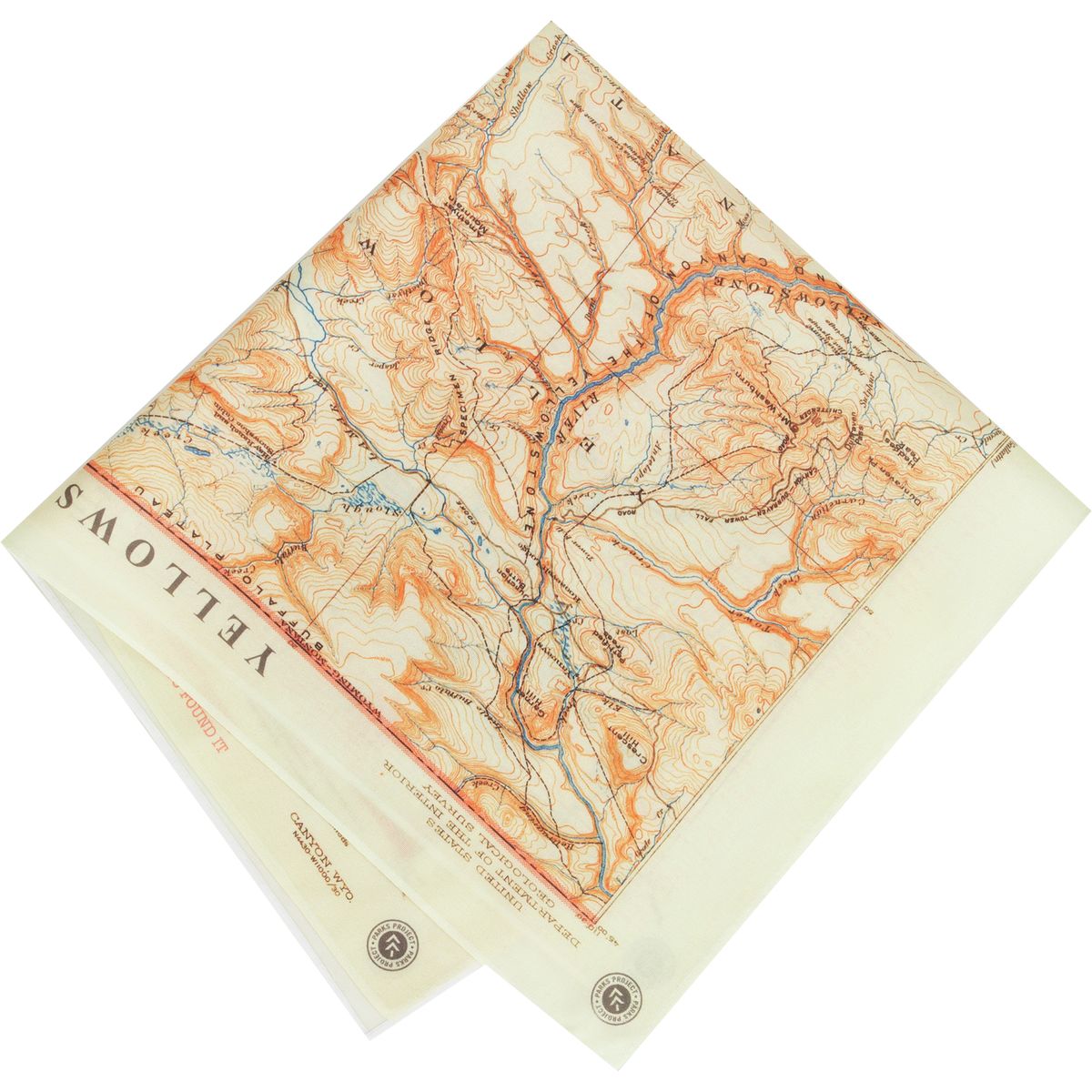 Parks Project Yellowstone Map Bandana - Accessories