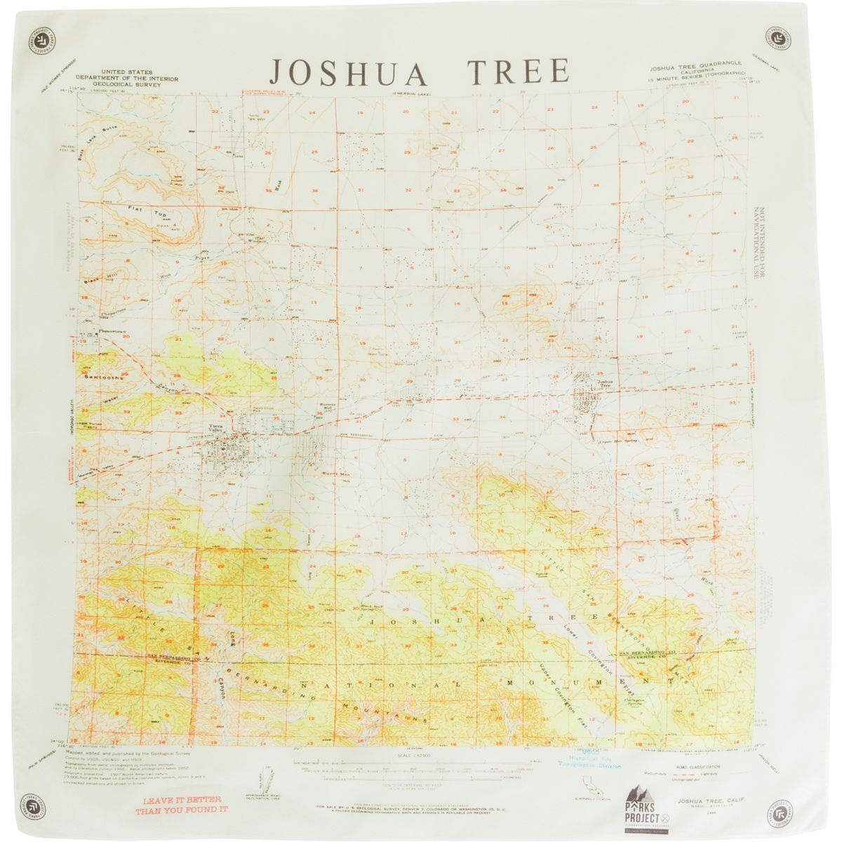 Parks Project Joshua Tree Map Bandana - Accessories