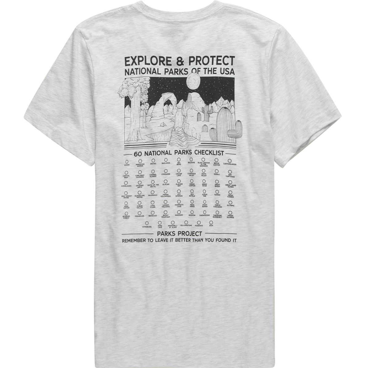 Parks Project National Parks Check-Off T-Shirt - Men's - Clothing