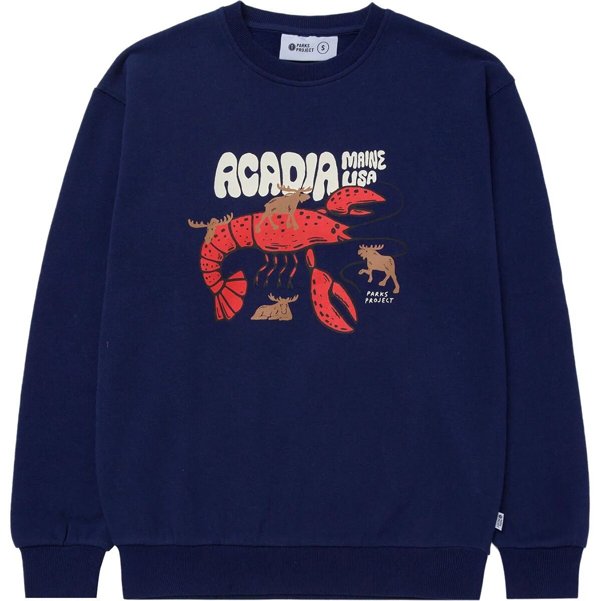 Parks Project Acadia Lobster Moose Crew Sweatshirt - Clothing