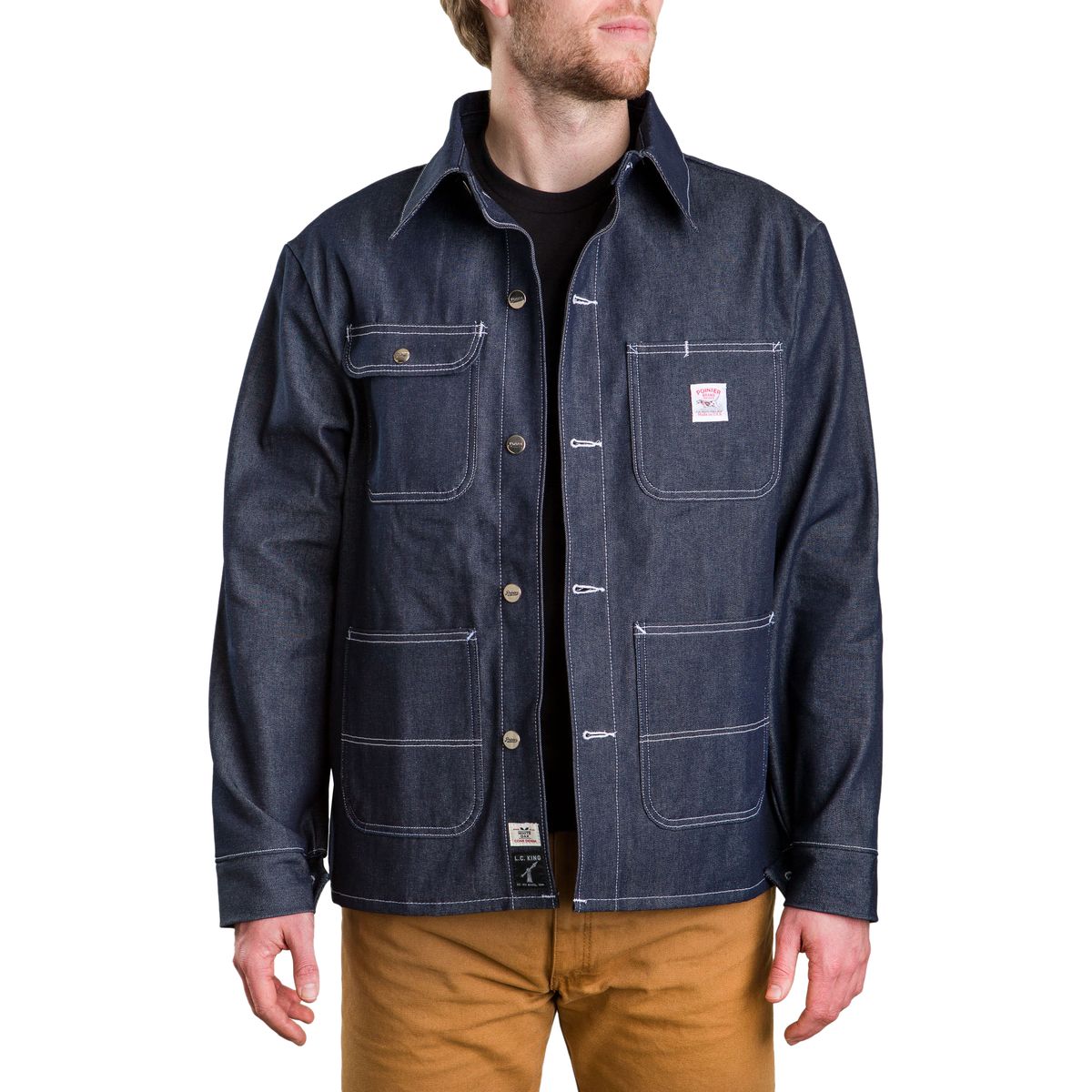 Pointer Brand Indigo Denim Raw Cone White Oak Chore Coat - Men's - Clothing