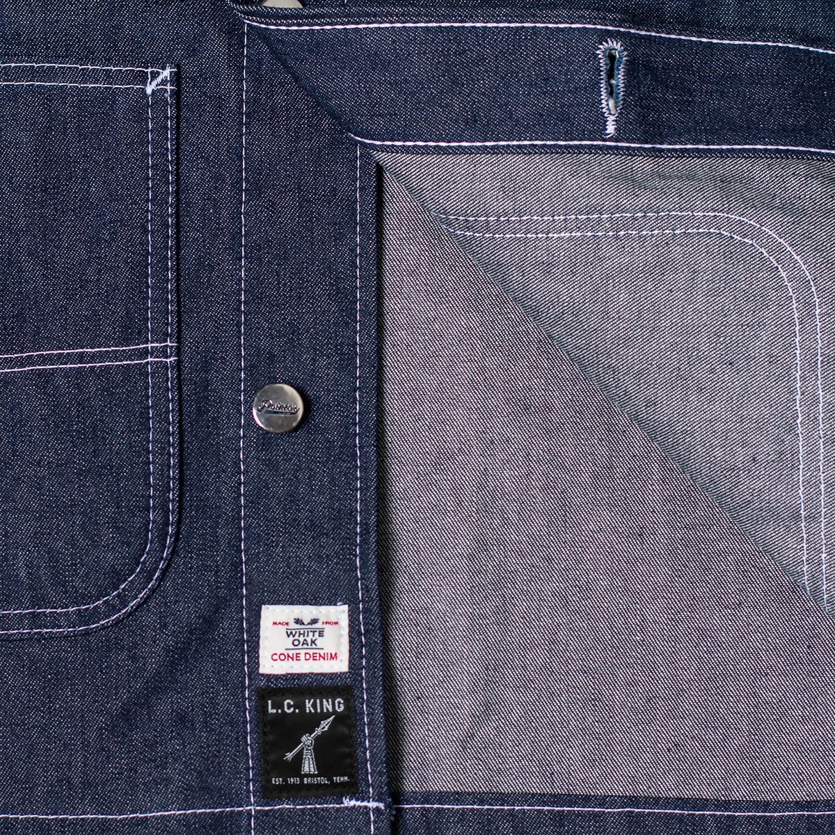 Pointer Brand Indigo Denim Raw Cone White Oak Chore Coat - Men's - Clothing