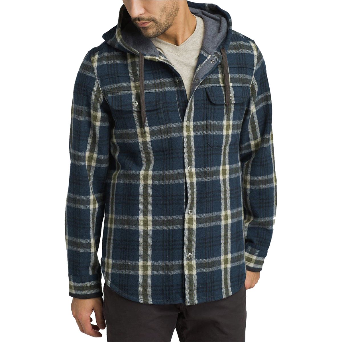 prAna Bolster Hooded Flannel Jacket - Men's - Clothing