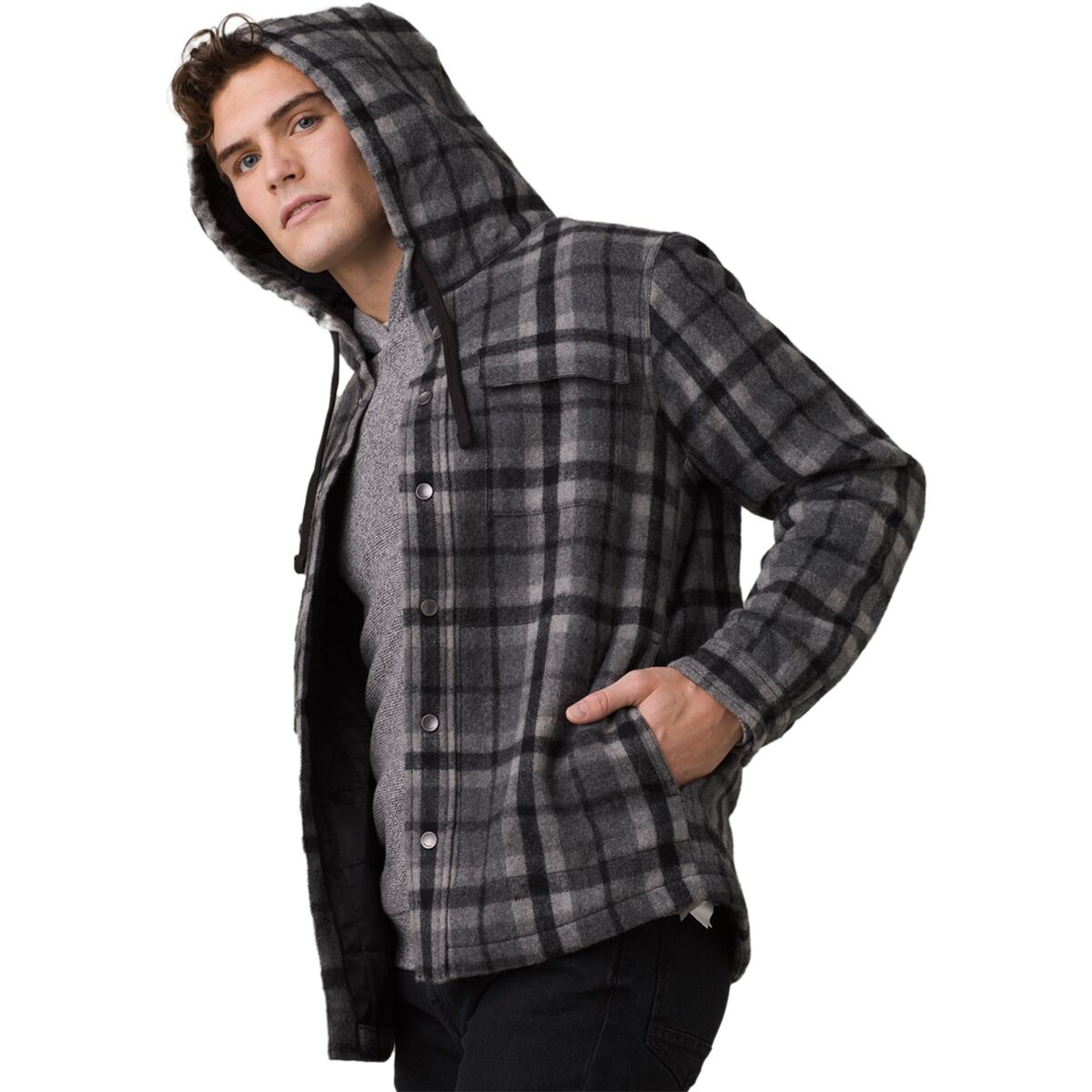 prAna Asgard Hooded Flannel Shirt - Men's - Clothing