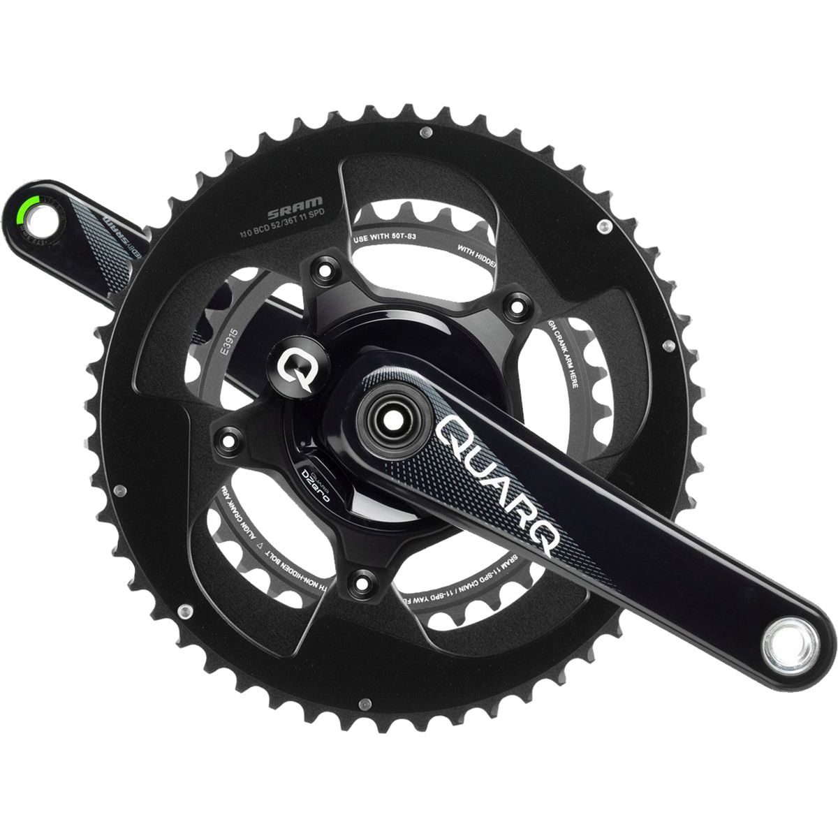 Quarq DZero Aluminum Power Meter Crankset Package - BB30 - Bike
