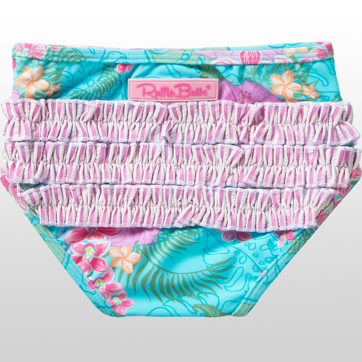 Ruffle Butts Long-Sleeve Zipper Rash Guard Bikini - Infant Girls' - Kids