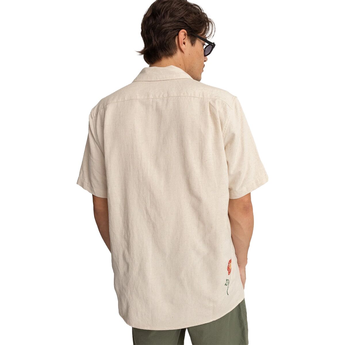 Rhythm Flower Embroidery Short-Sleeve Shirt - Men's - Clothing