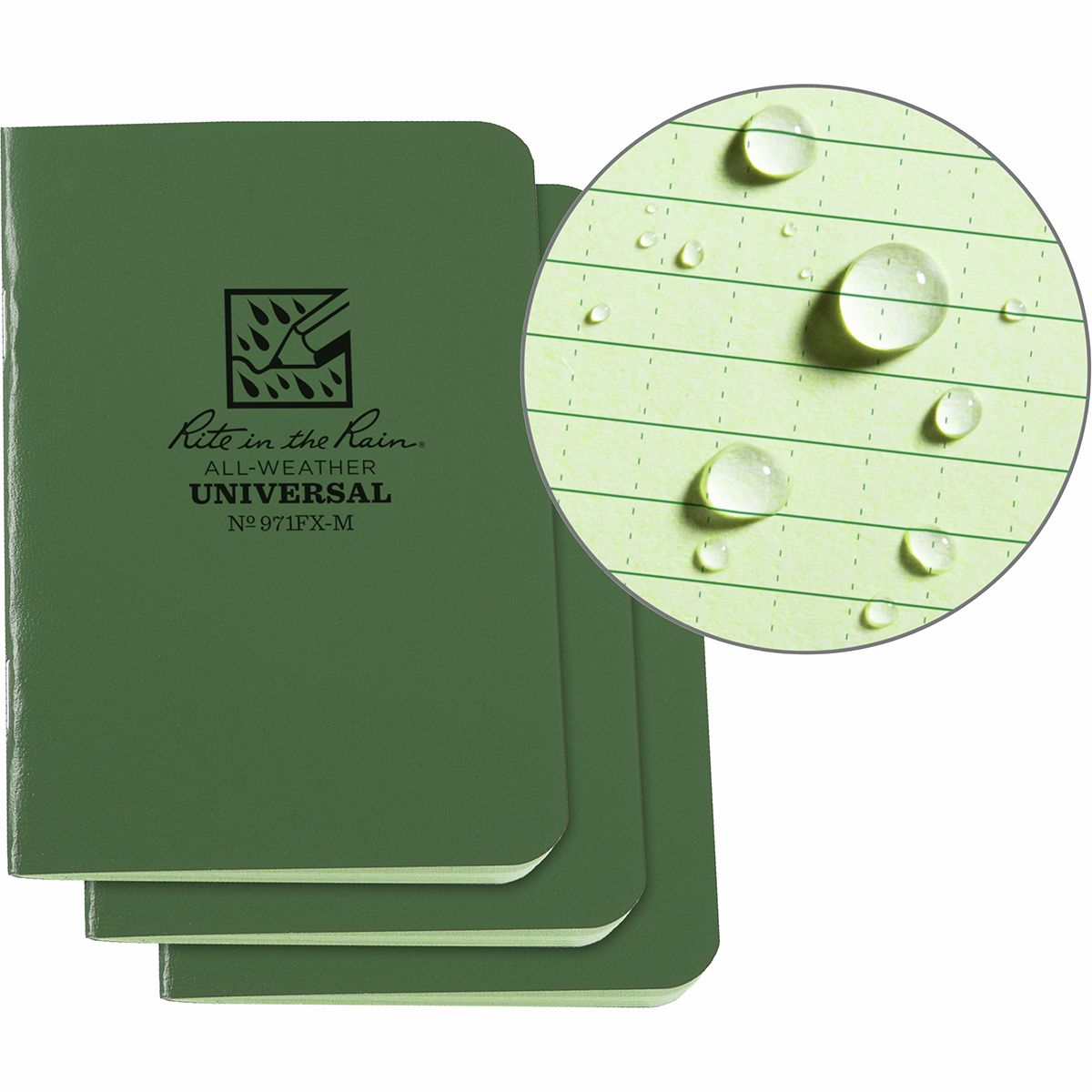 Rite in the Rain Mini-Stapled Notebook - 3.25in x 4.6in - 3-Pack - Hike ...