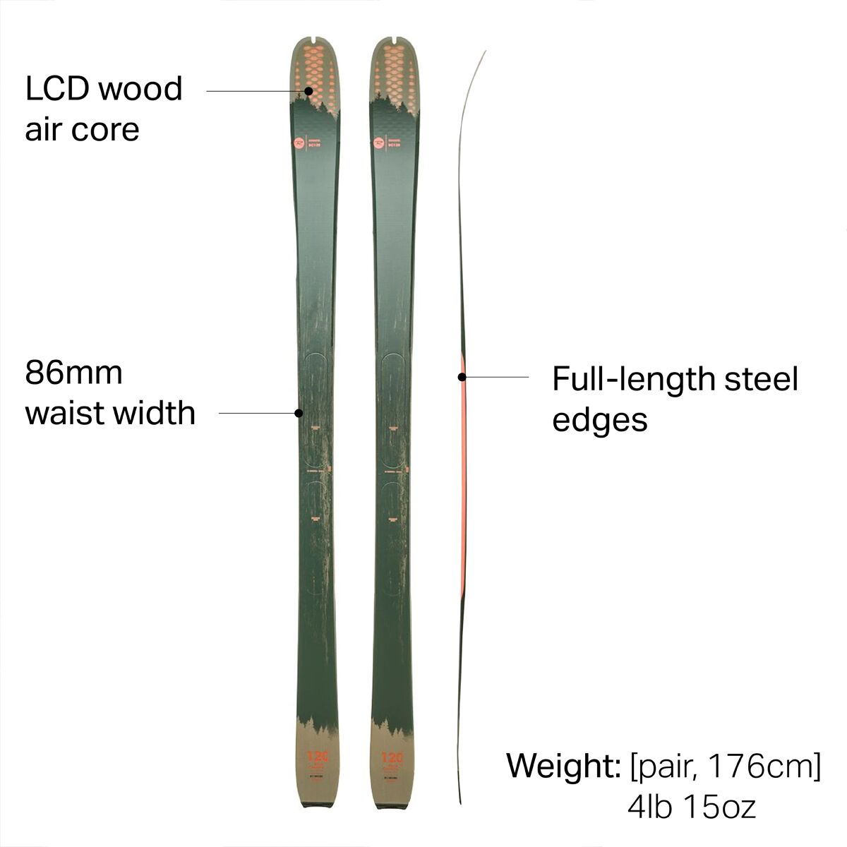 Rossignol BC 120 Waxbase Ski - 2022 - Ski