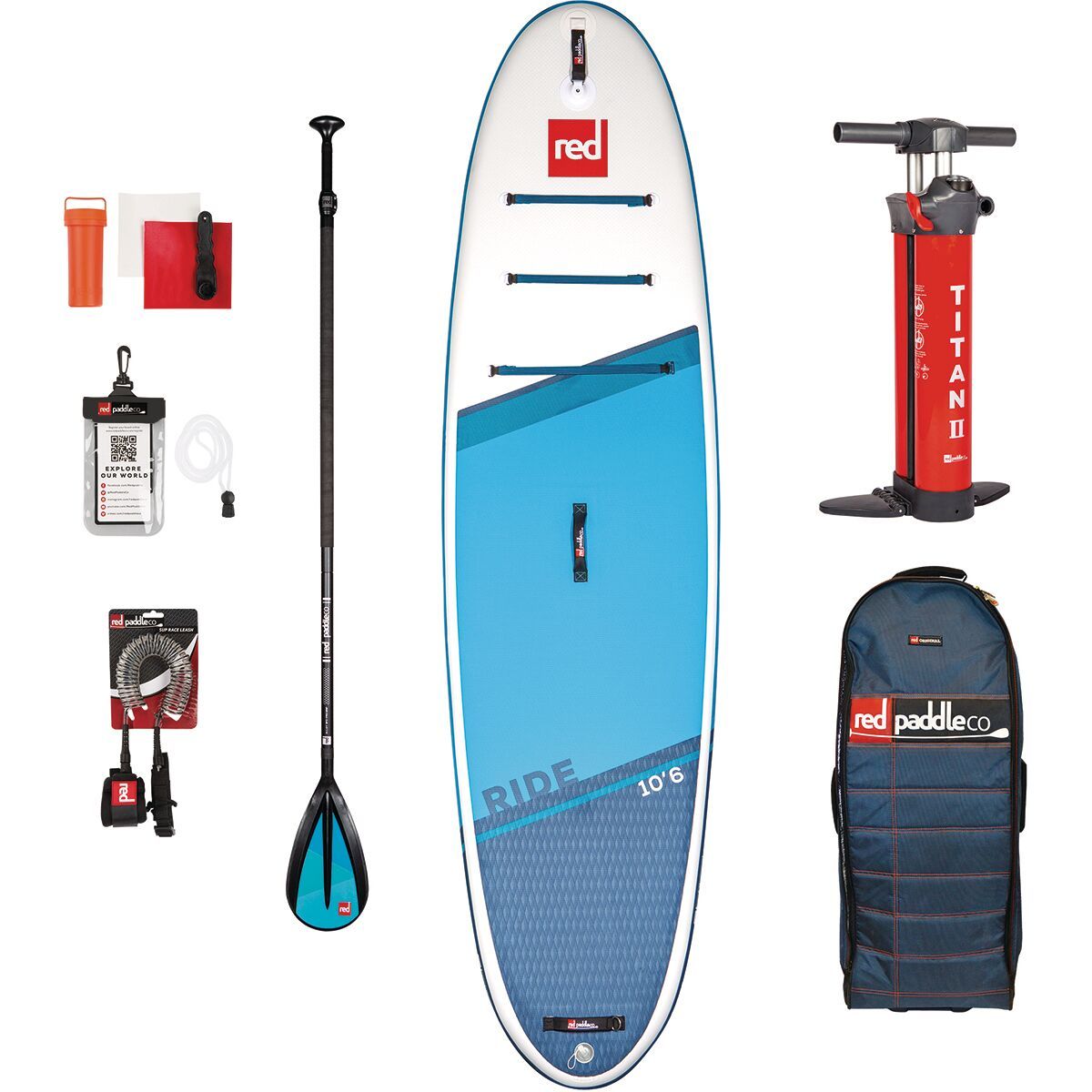 Red Paddle Co. Ride Alloy 3 PC Package Inflatable Stand-Up Paddleboard ...