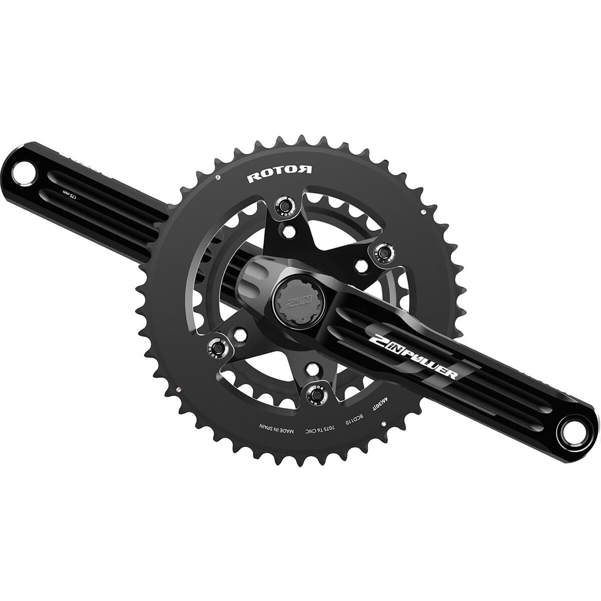 Rotor 2INpower SL Dual Sided Gravel 2x Power Meter Crankset - Bike