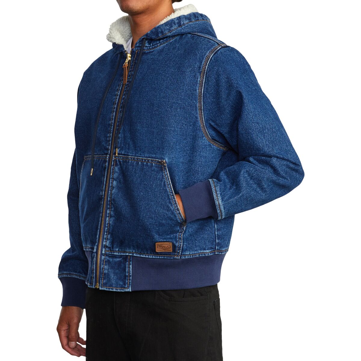 RVCA Chainmail Denim Hooded Jacket - Men's - Clothing