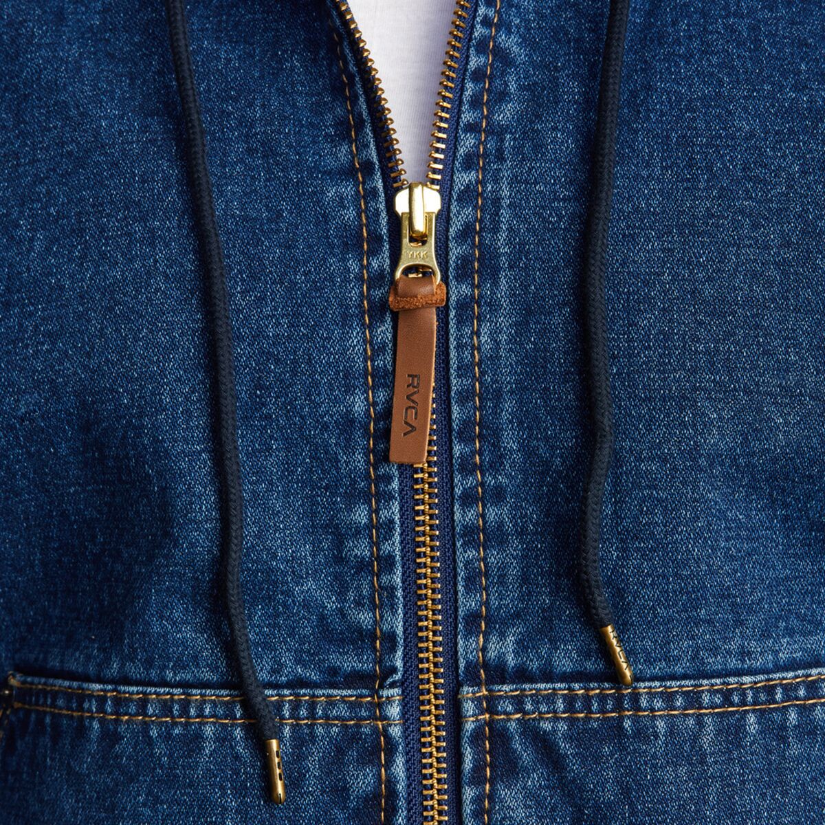 RVCA Chainmail Denim Hooded Jacket - Men's - Clothing