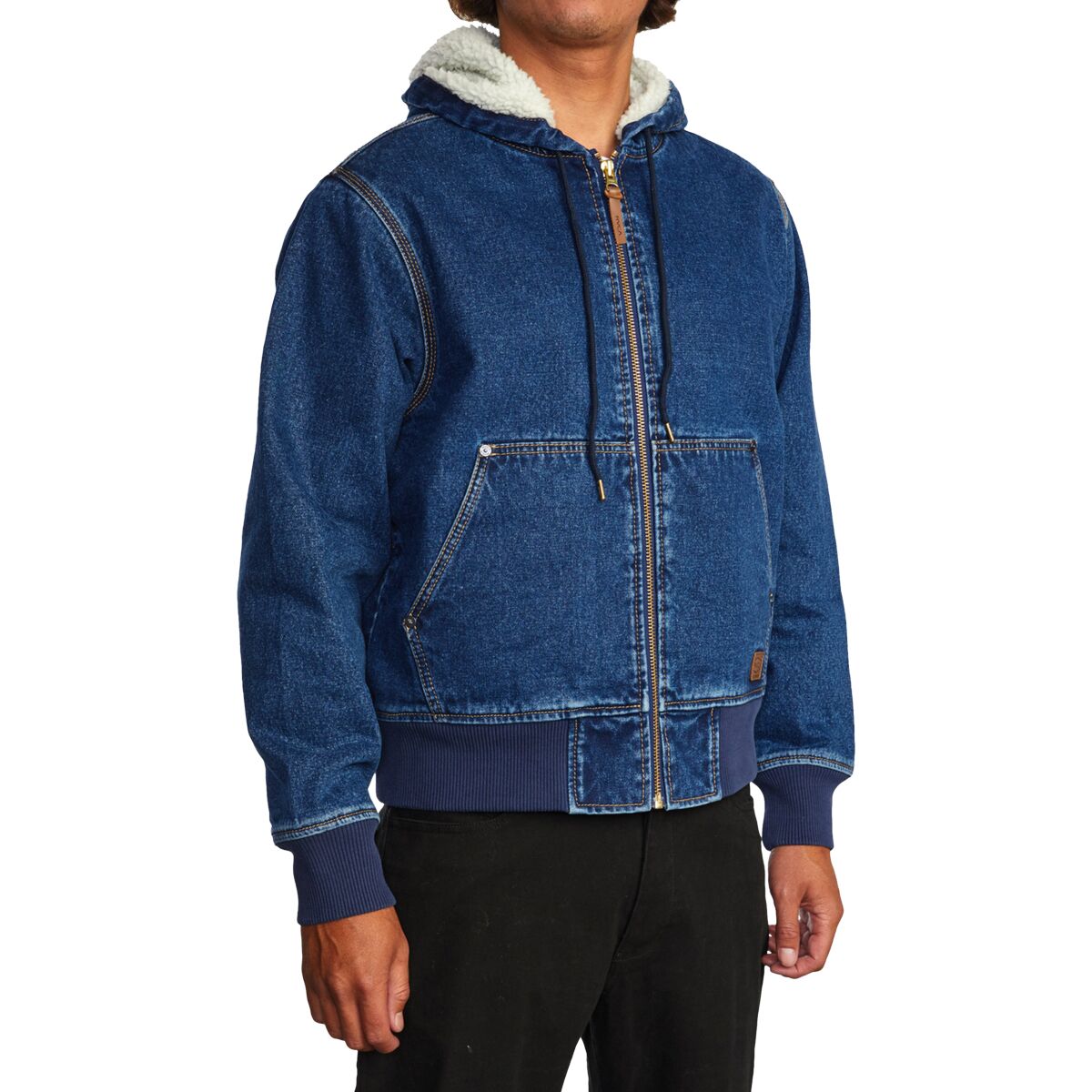 RVCA Chainmail Denim Hooded Jacket - Men's - Clothing