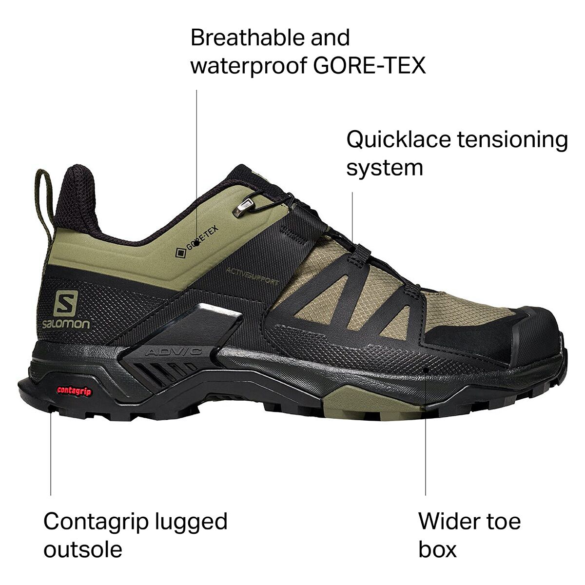 Salomon X Ultra 4 GTX Wide Hiking Shoe - Men's - Footwear