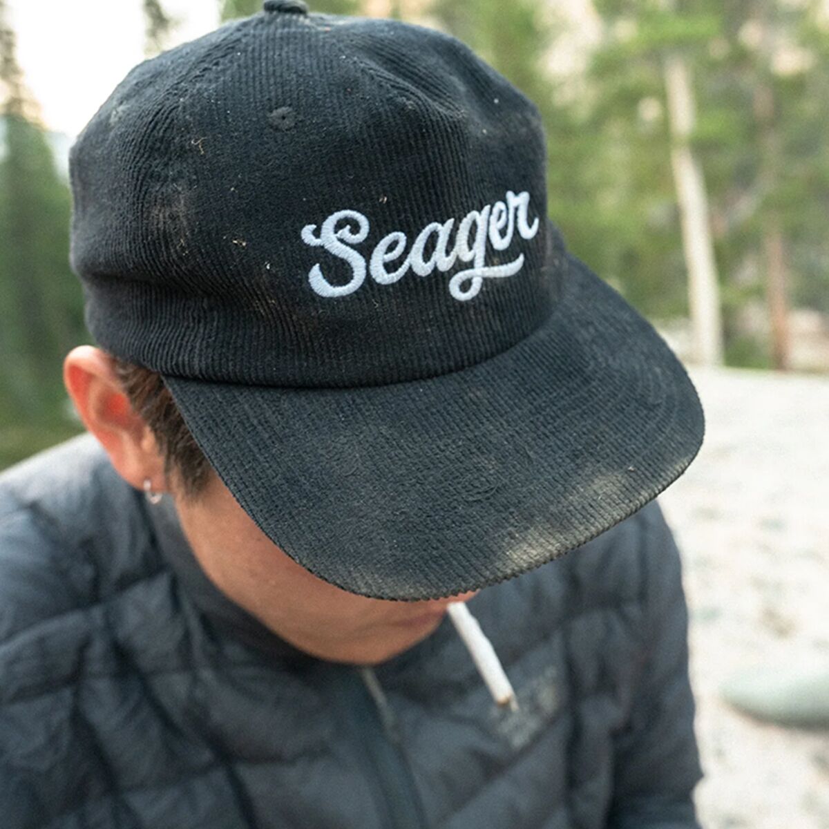 Seager Co. Big Black Corduroy Snapback - Accessories