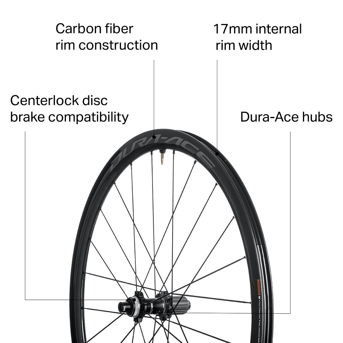 Shimano Dura-Ace 9170 C40 Carbon Disc Brake Road Wheelset - Tubeless - Bike